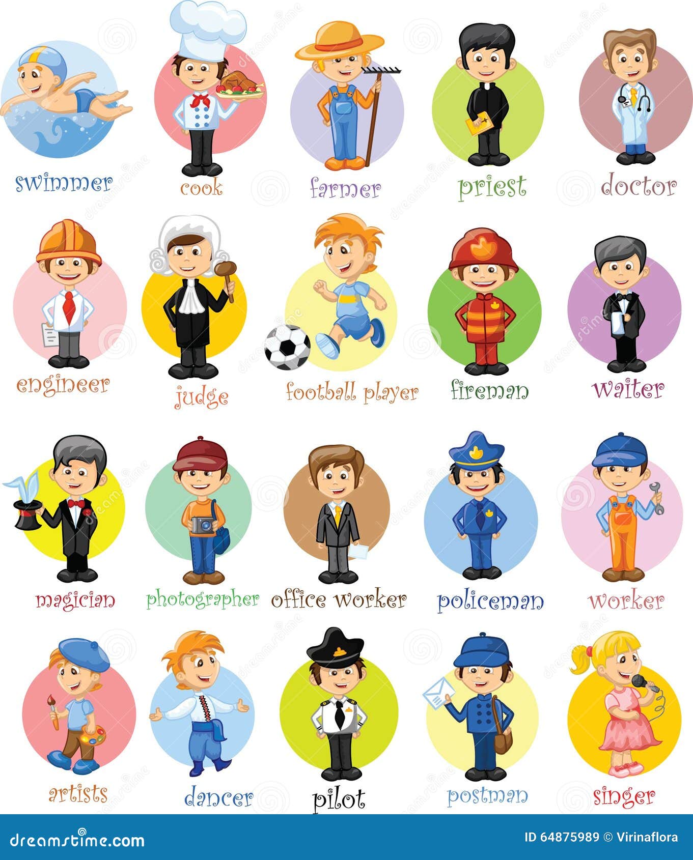 Cartoon Characters of Different Professions,vector Stock Vector ...