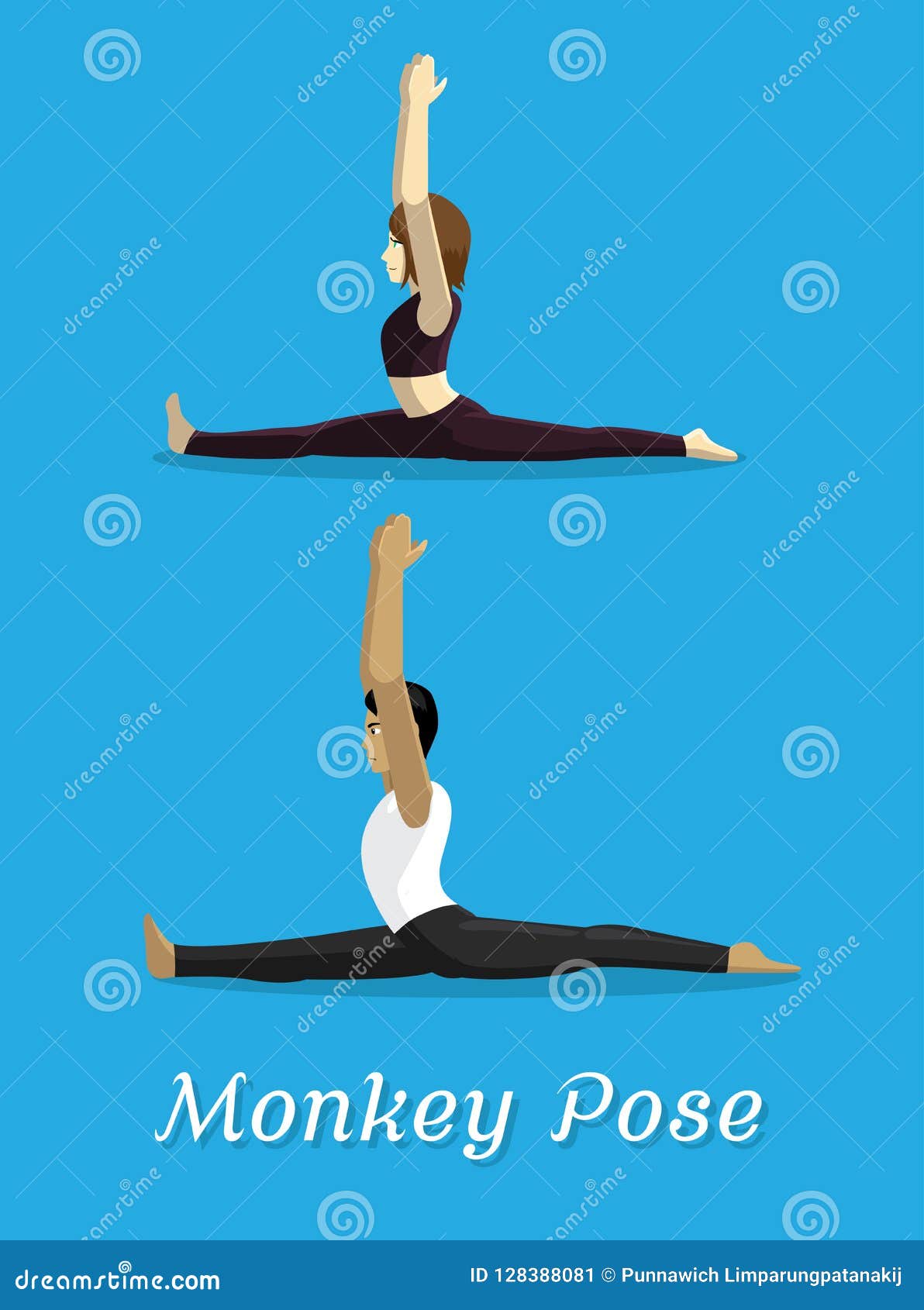 Manga Style Cartoon Monkey Pose Stock Vector - Illustration of hobby ...