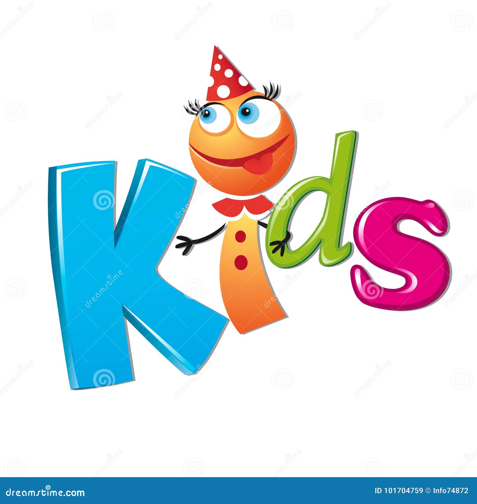Cartoon Characters Kids Logo Stock Illustration - Illustration of sign ...