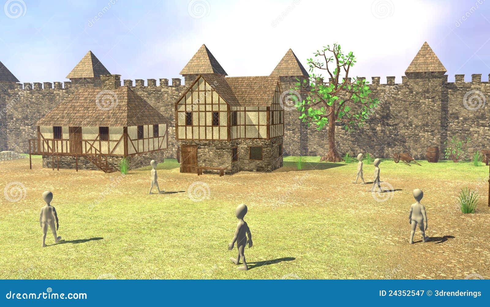 Cartoon Characters in Medieval Village 15 Stock Illustration ... Cartoon Characters in Medieval Village 15 Stock Illustration ...