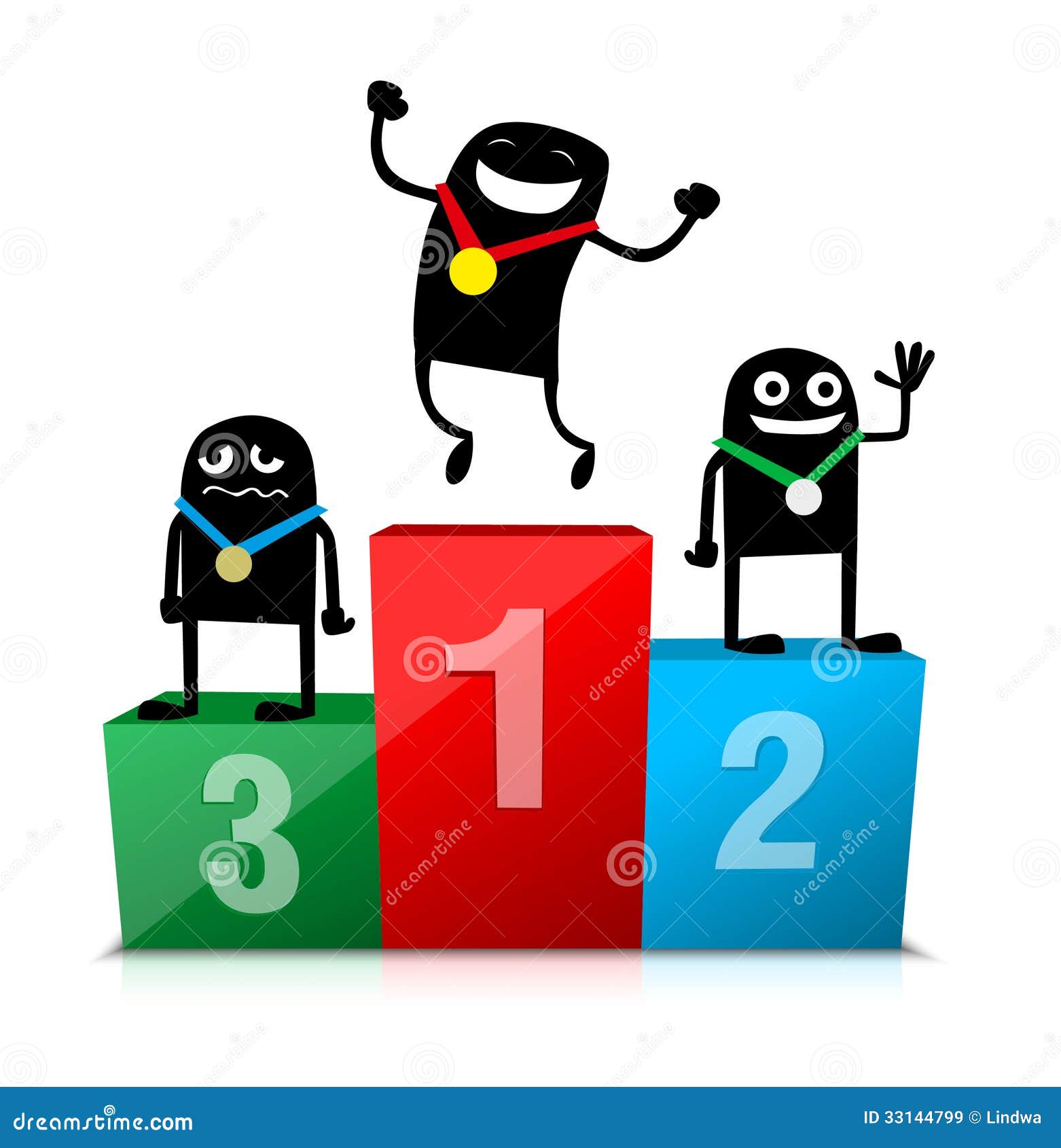 Cartoon Characters on Podium Stock Vector - Illustration of cartoon ...