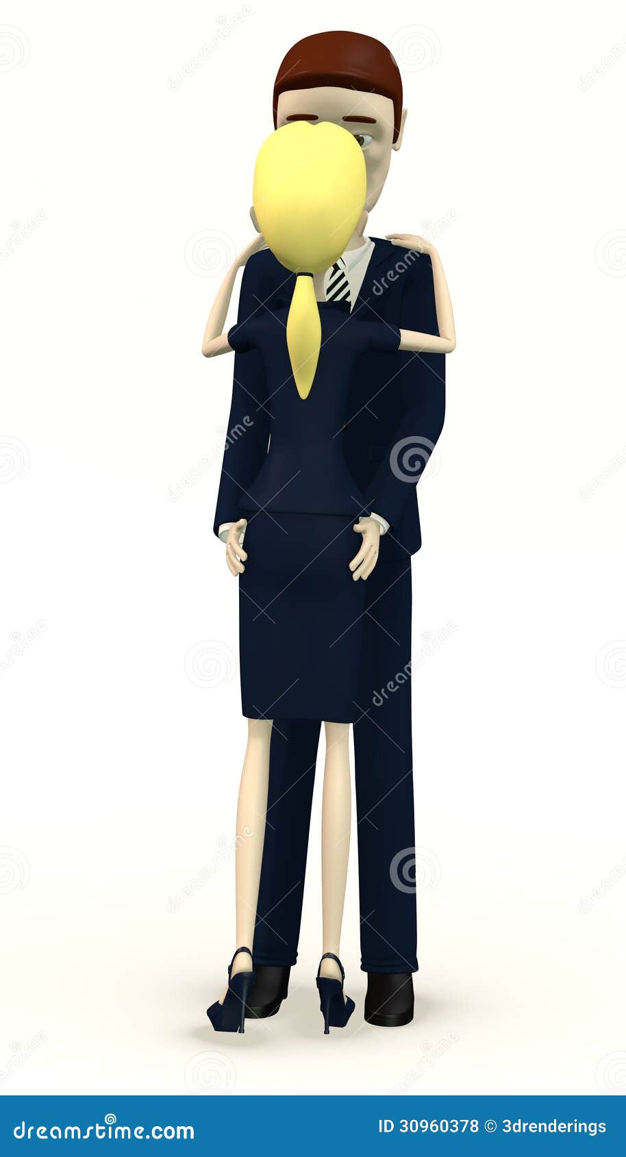 Cartoon Characters in Suits Dancing Stock Illustration - Illustration ...