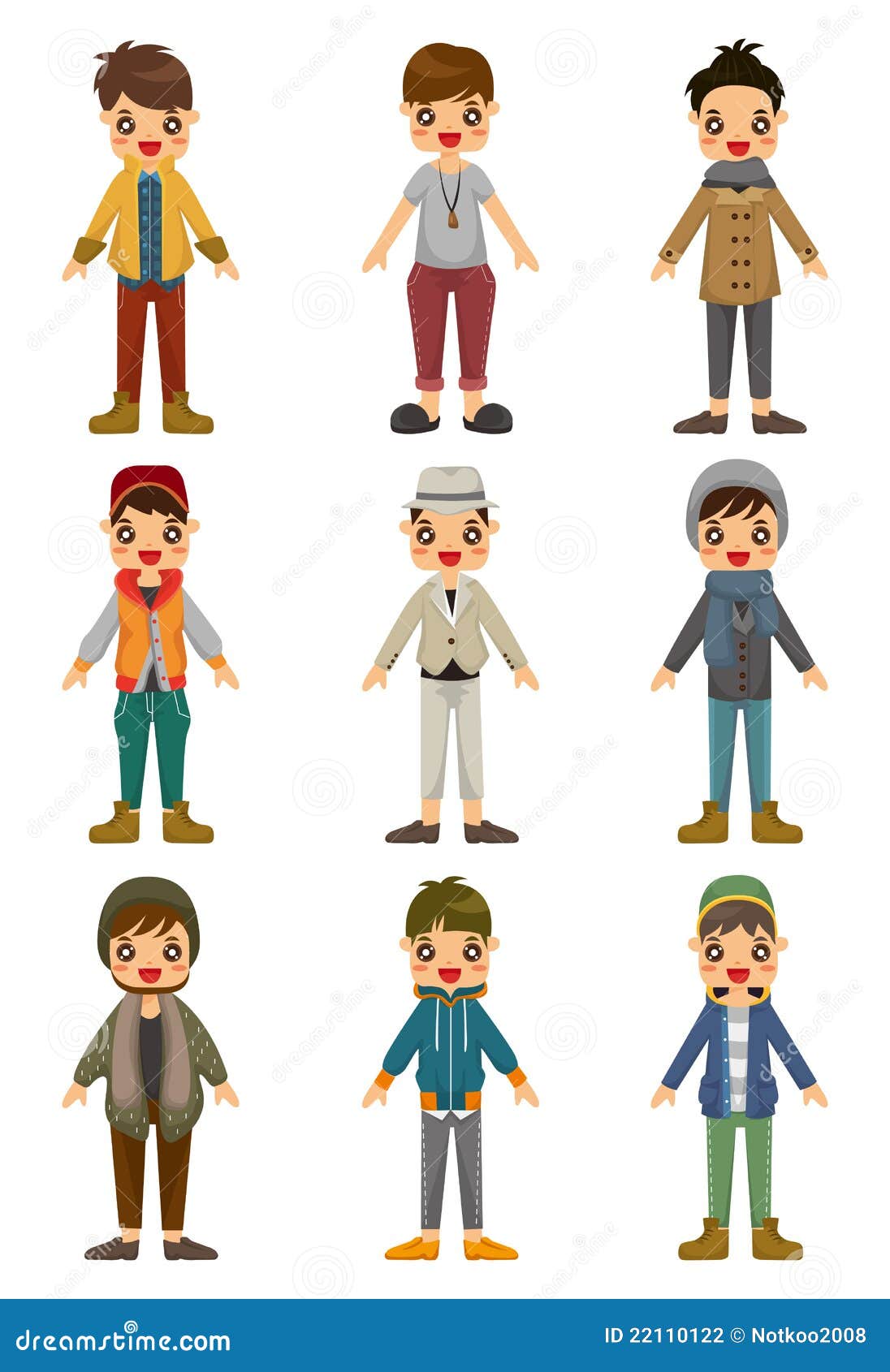 Cartoon Charming Young Man Icon Stock Vector - Illustration of clip ...