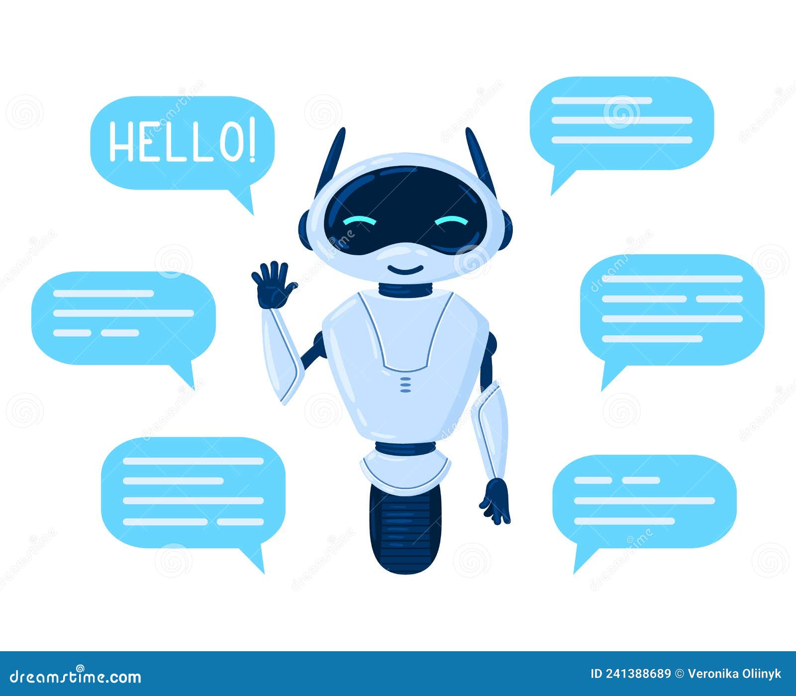 Cartoon Chat Bot Character, Cute Online Assistant. Friendly Personal ...