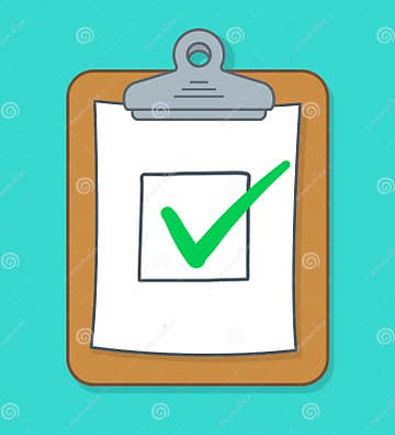 Cartoon Check Box on Clipboard Stock Vector - Illustration of clipboard ...