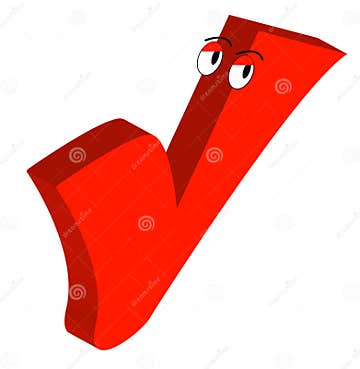 Cartoon check mark stock vector. Illustration of tick - 4664467