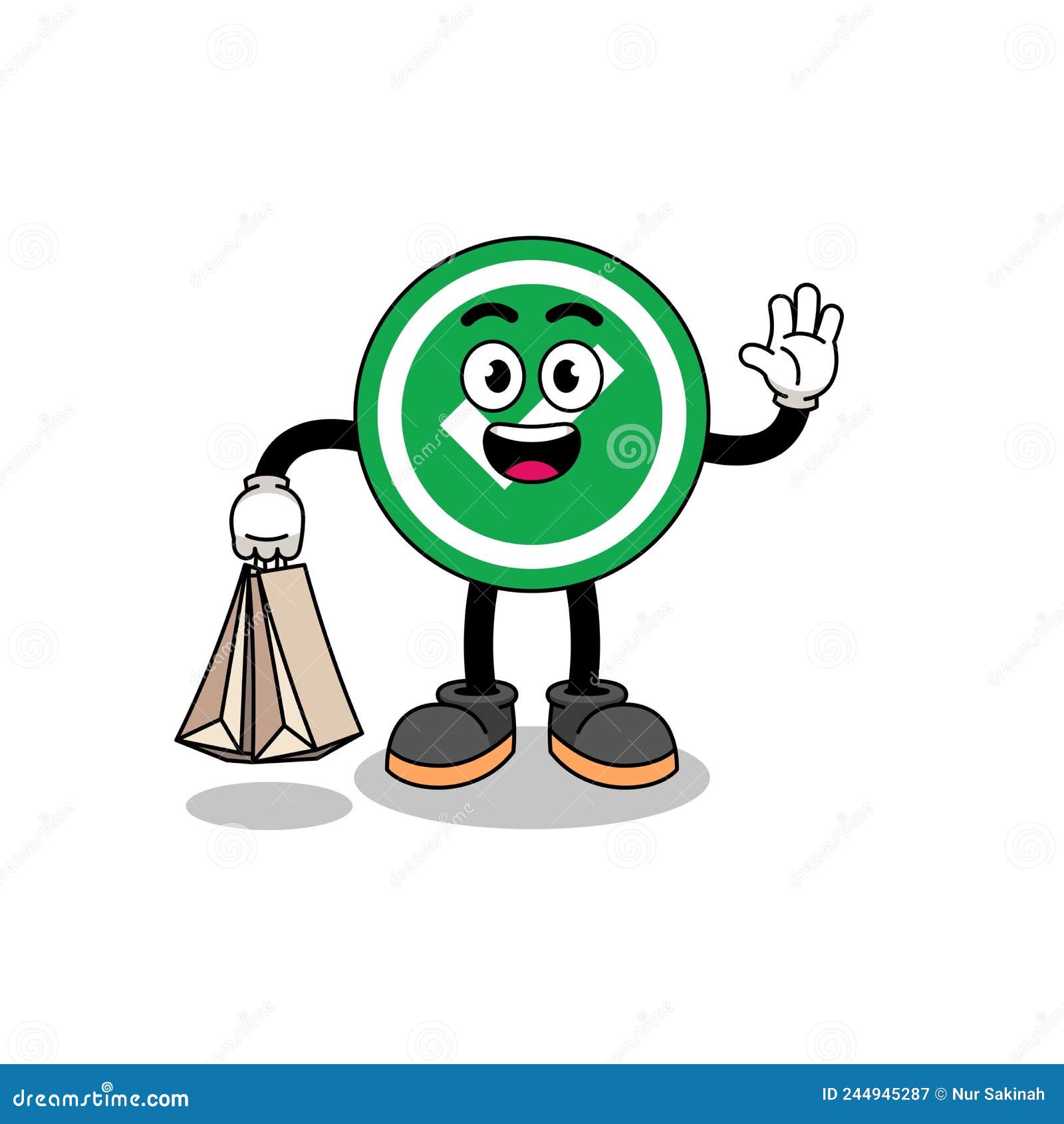 Cartoon of Check Mark Shopping Stock Illustration - Illustration of ...