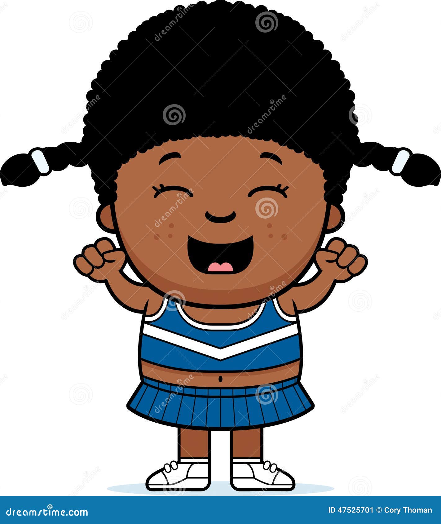 Cartoon Cheerleader Cheering Stock Vector - Illustration of uniform ...