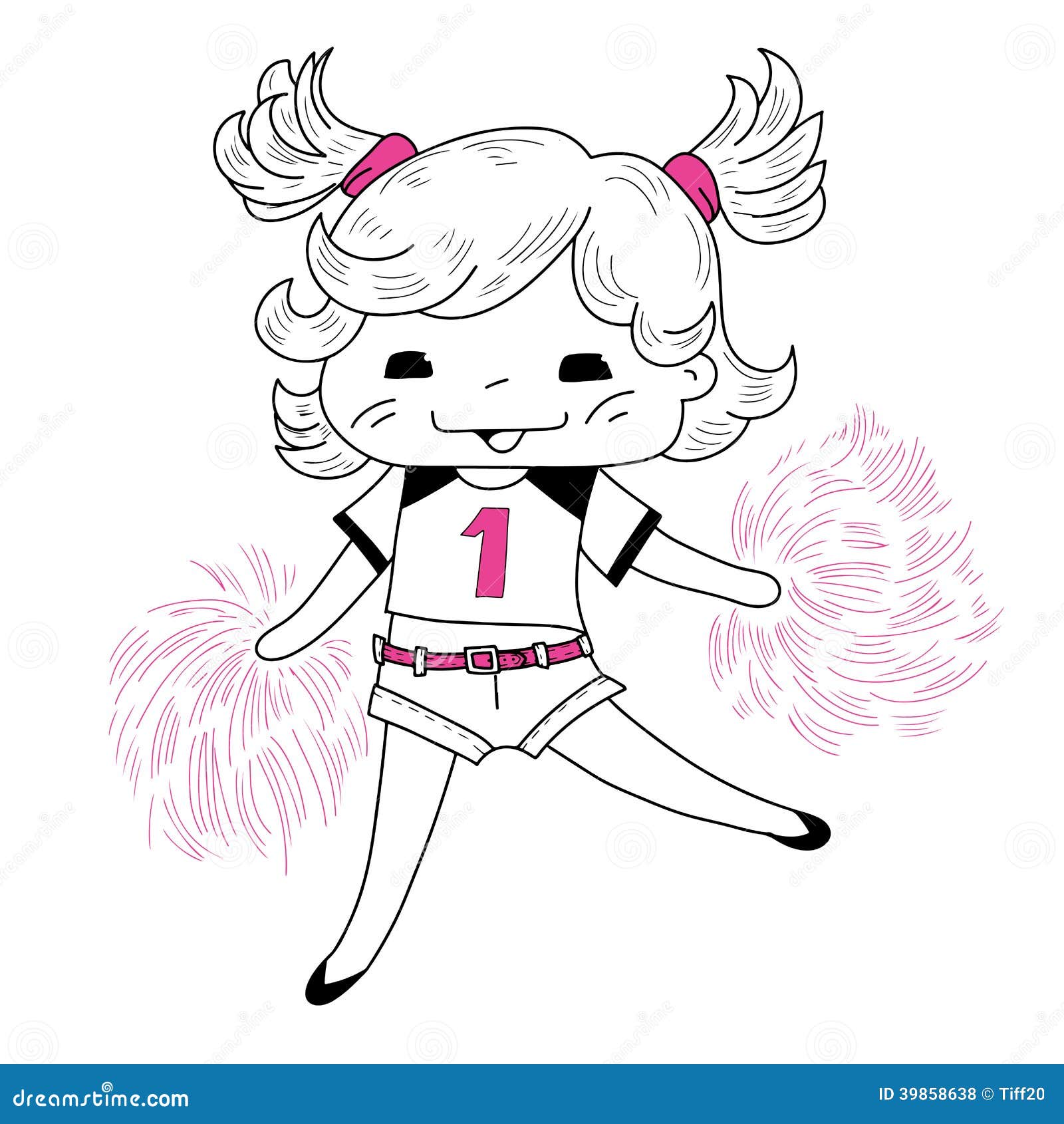 Cartoon Cheerleader Vector Illustration | CartoonDealer.com #39858638