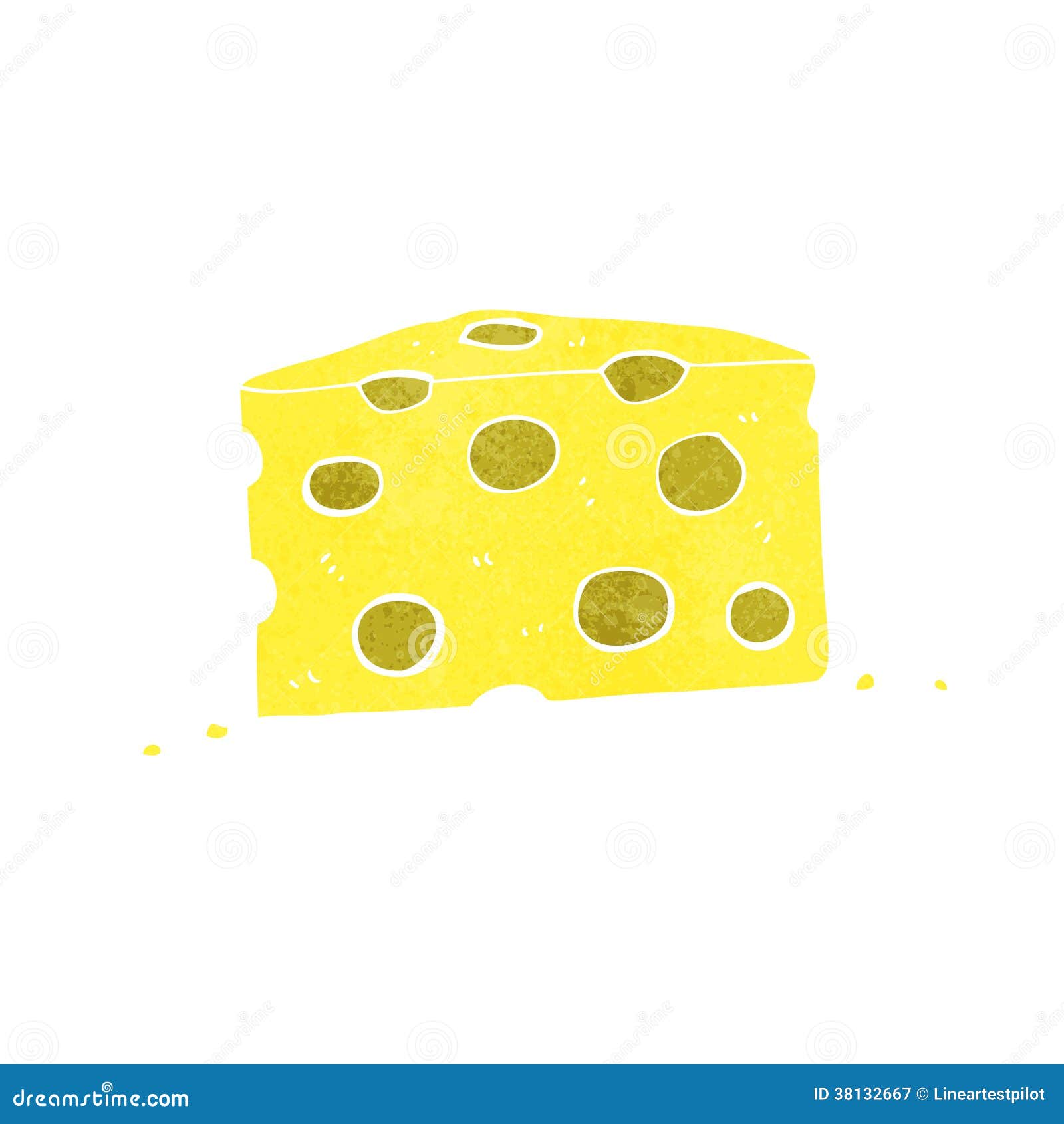 Cartoon cheese stock illustration. Illustration of retro - 38132667