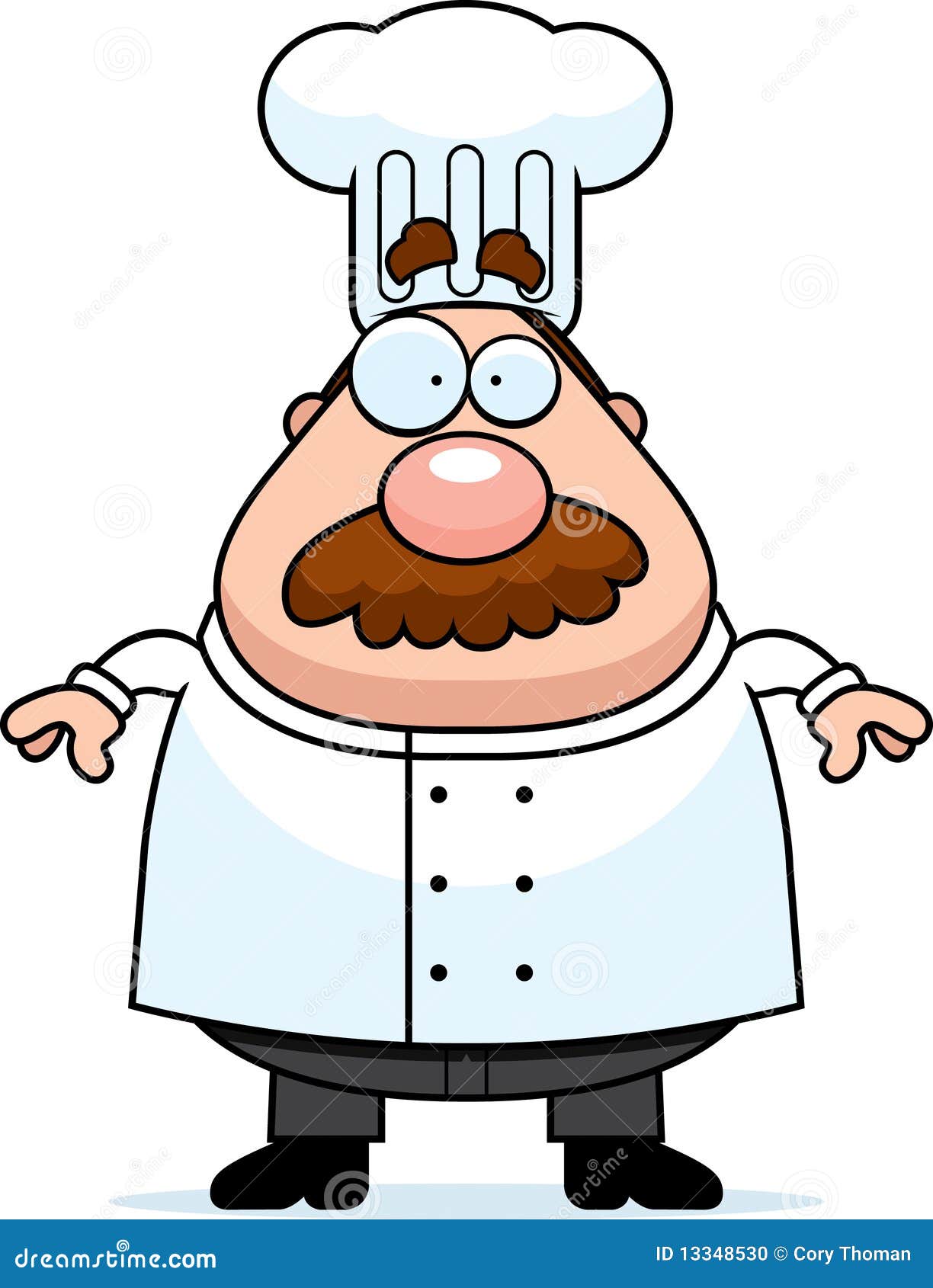 Cartoon Chef stock vector. Illustration of smiling, overweight - 13348530