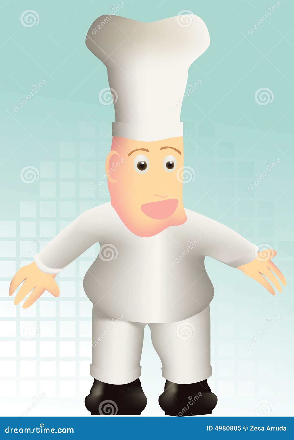 Cartoon chef stock illustration. Illustration of mesh - 4980805