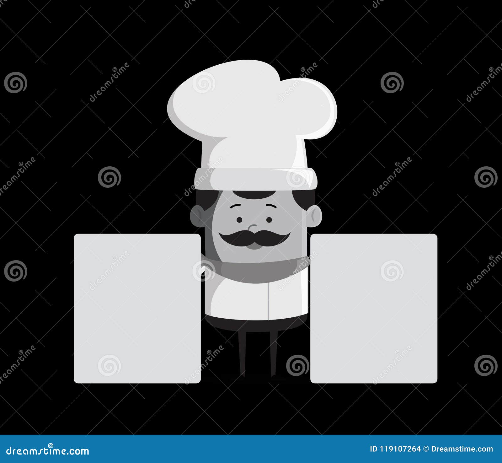 Cartoon Chef Banners Flat Vector Illustration Design Stock Vector ...