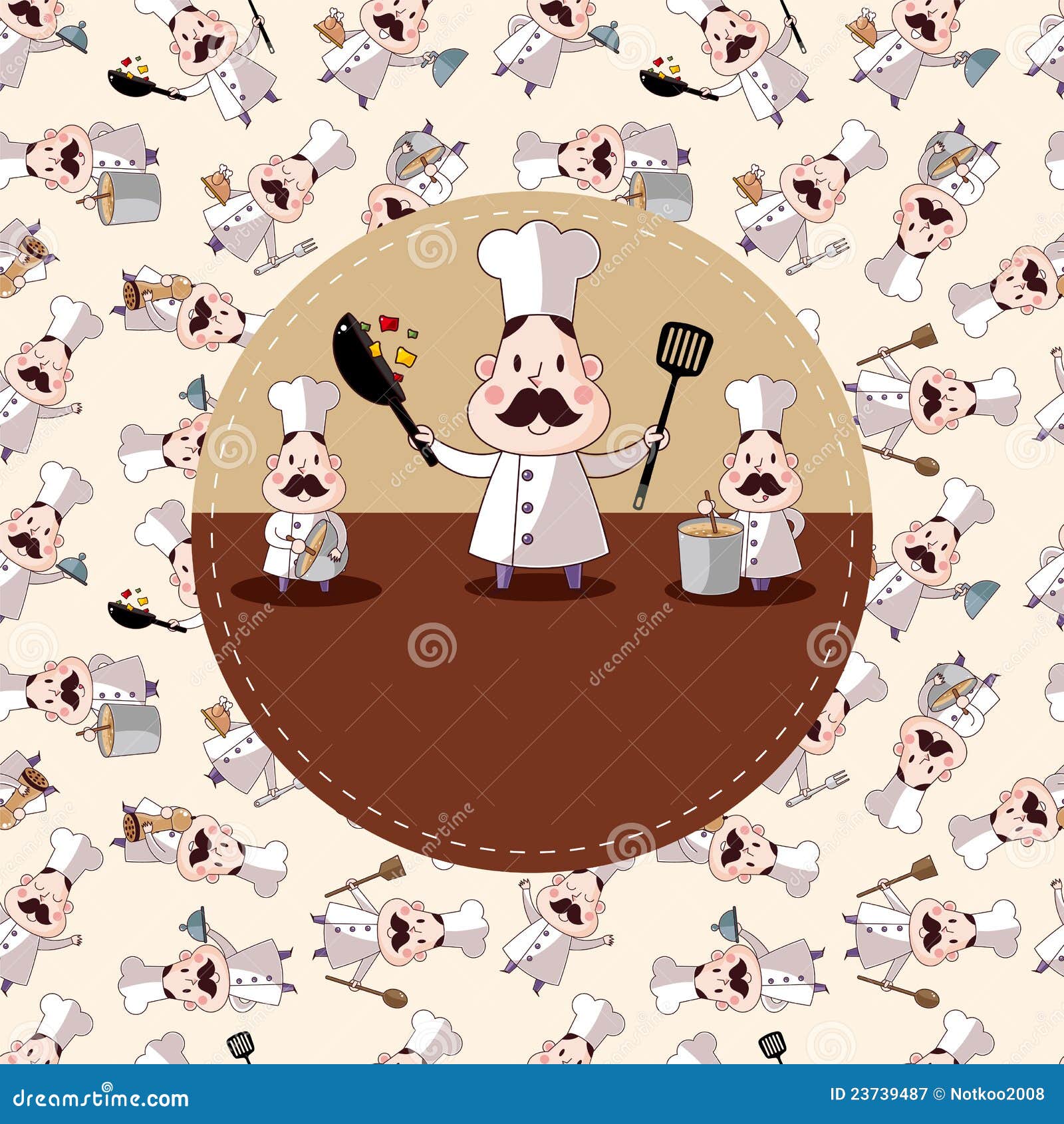 Cartoon chef card stock vector. Illustration of cartoon - 23739487