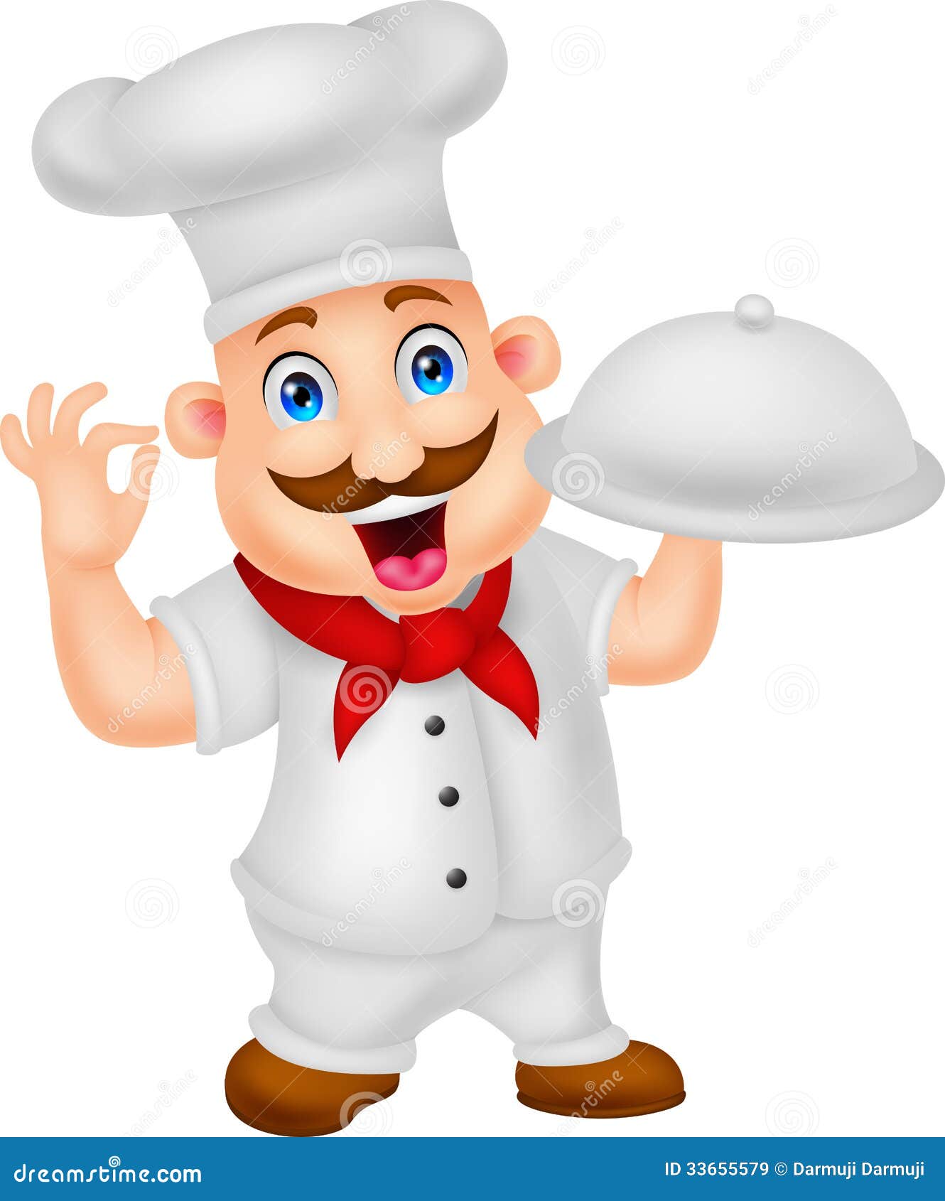 Chef Character With Saying Hi Pose Royalty-Free Cartoon | CartoonDealer ...