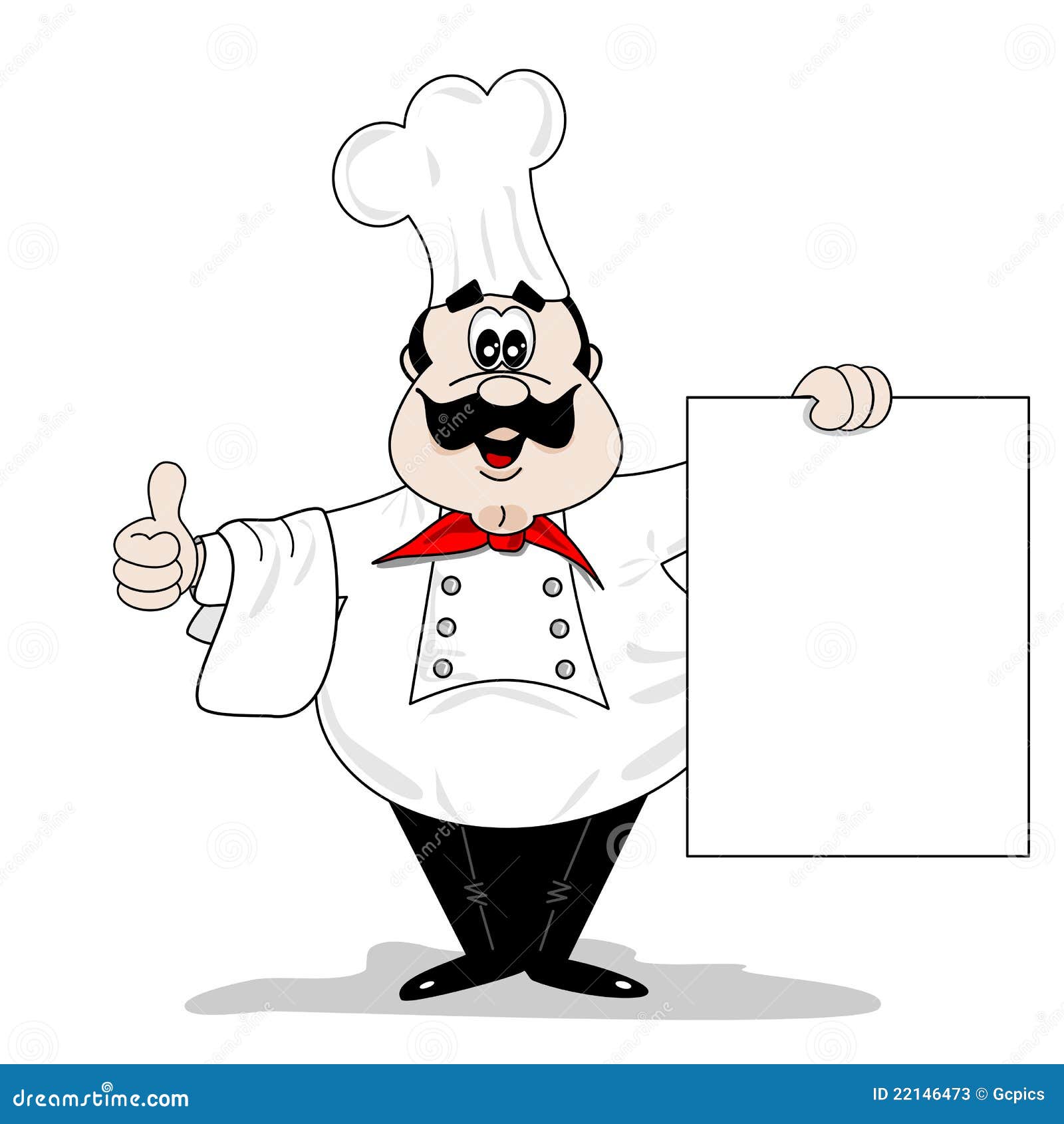 Chef With Menu Clip Art