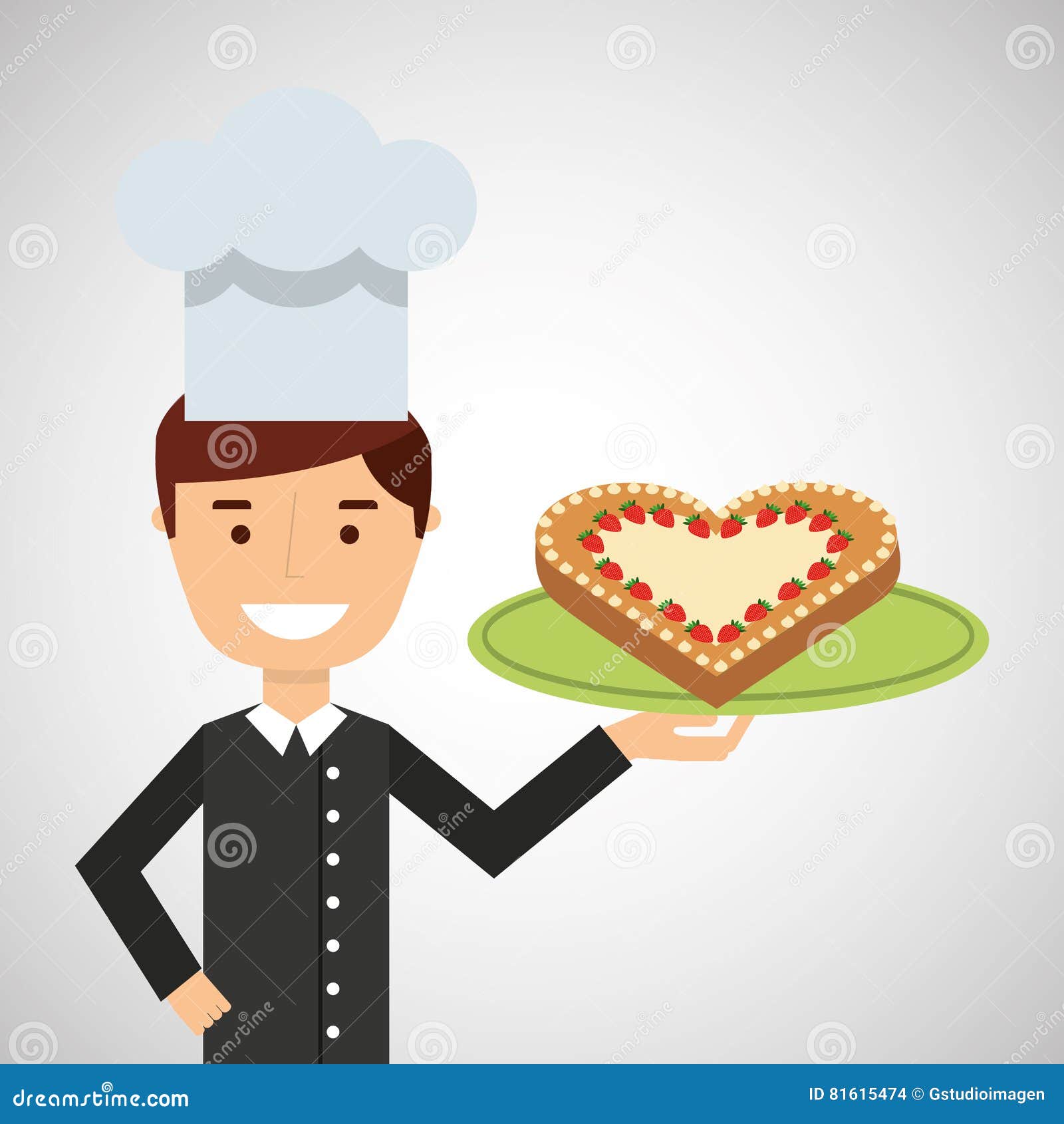 Cartoon Chef Dessert Cake Ht Stock Vector - Illustration of cooking ...