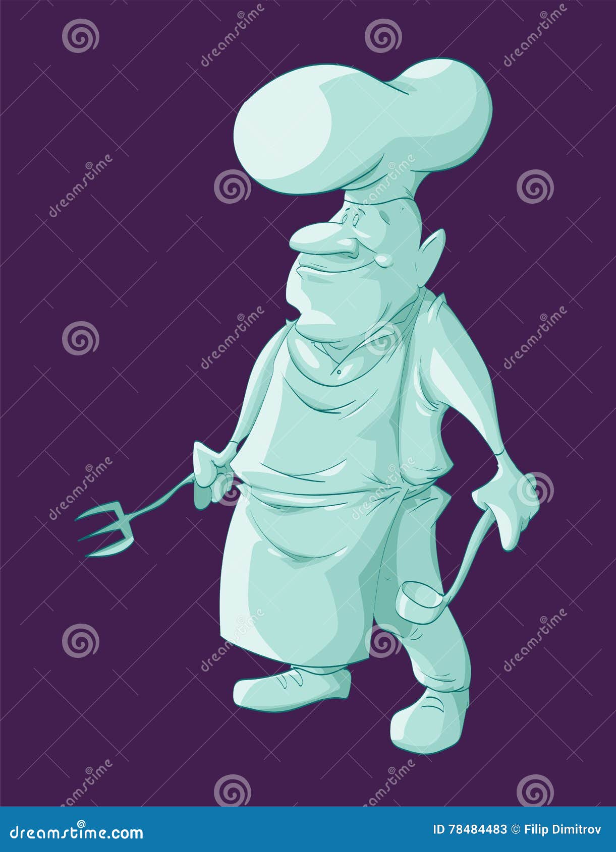 Cartoon Chef Ghost stock vector. Illustration of fantasy - 78484483