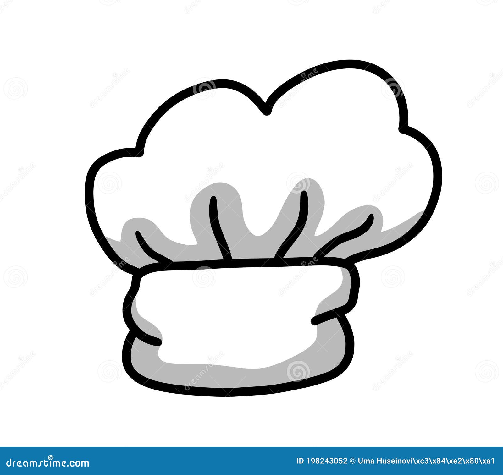 A Cartoon Chef Hat stock illustration. Illustration of baker - 198243052