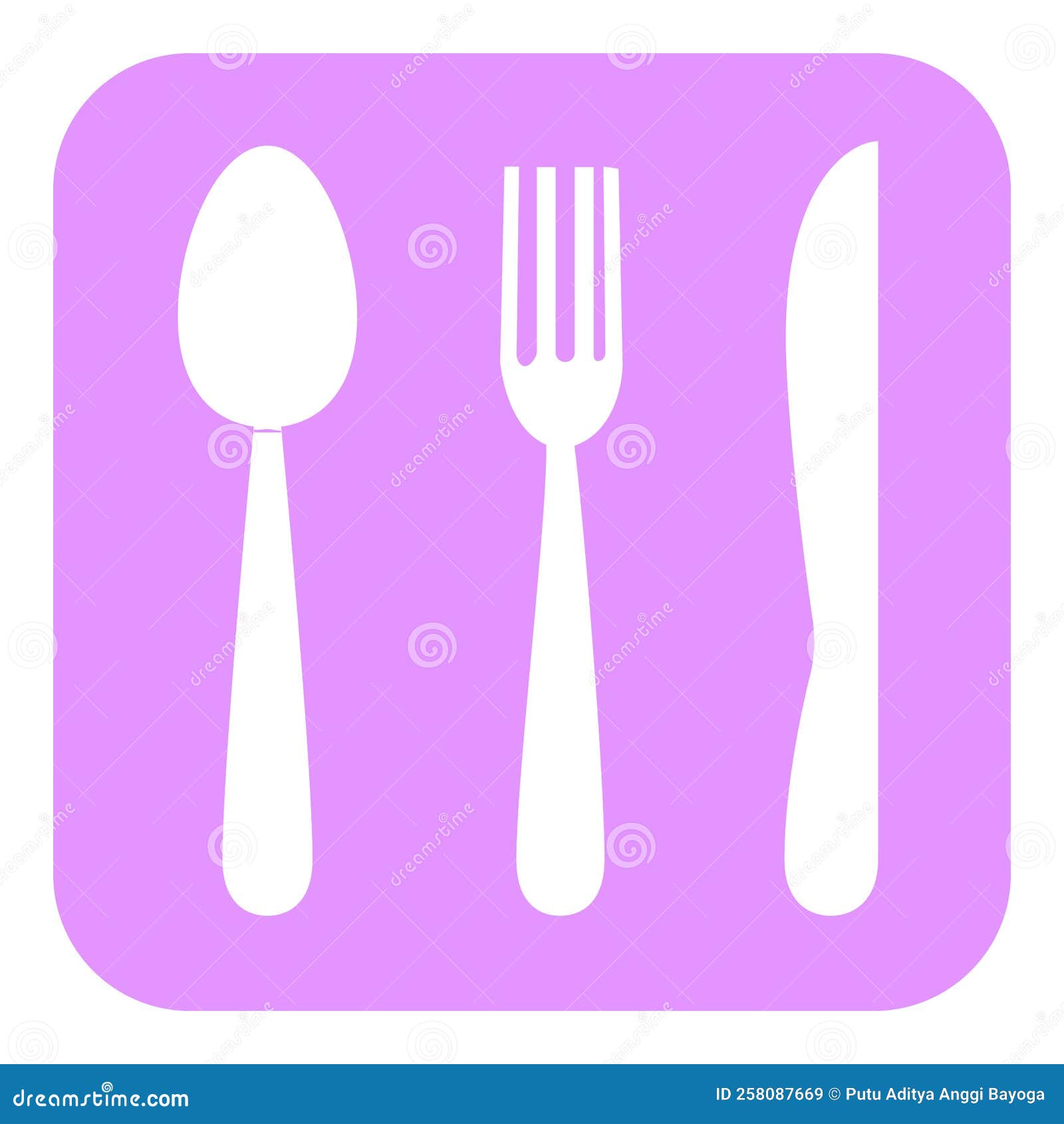 Cartoon eating tools stock vector. Illustration of cartoon - 258087669
