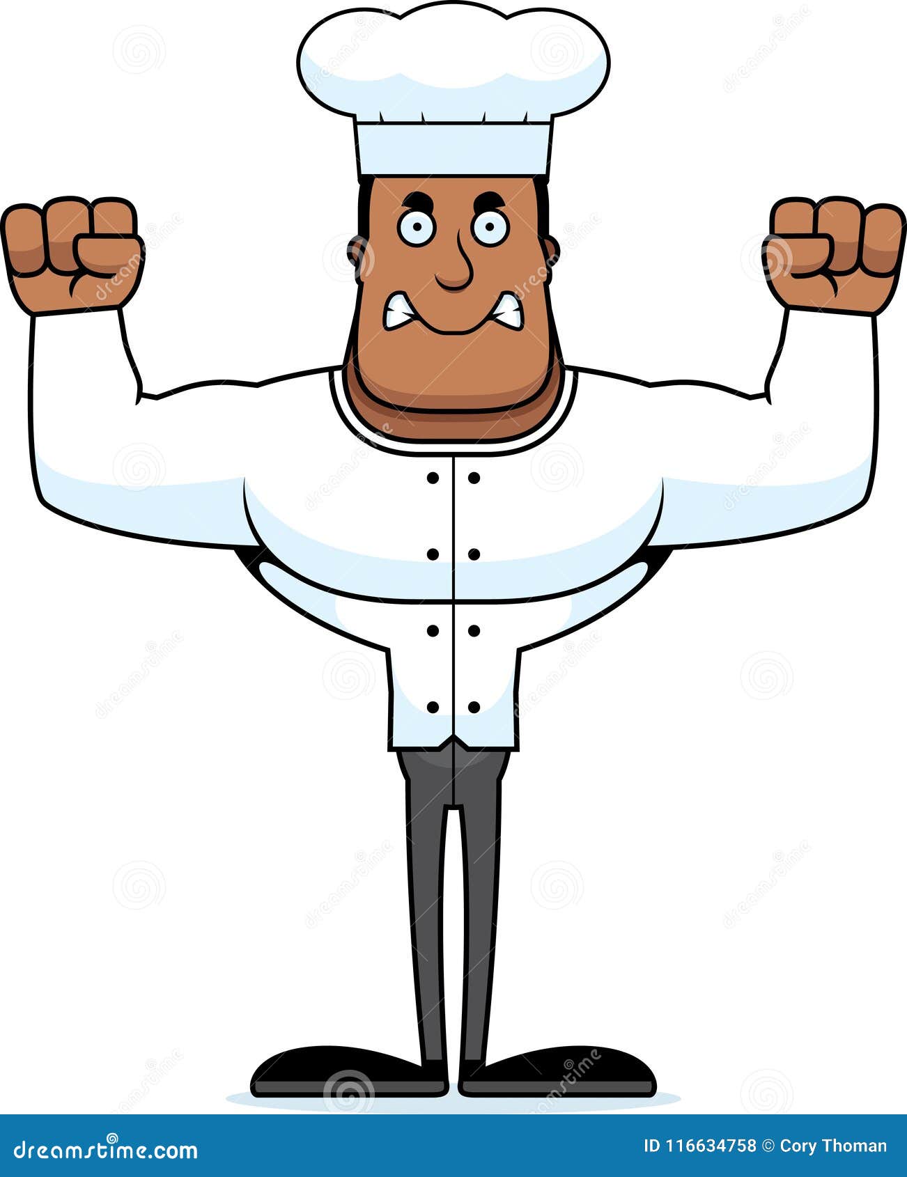 Cartoon Angry Chef stock vector. Illustration of vector - 116634758