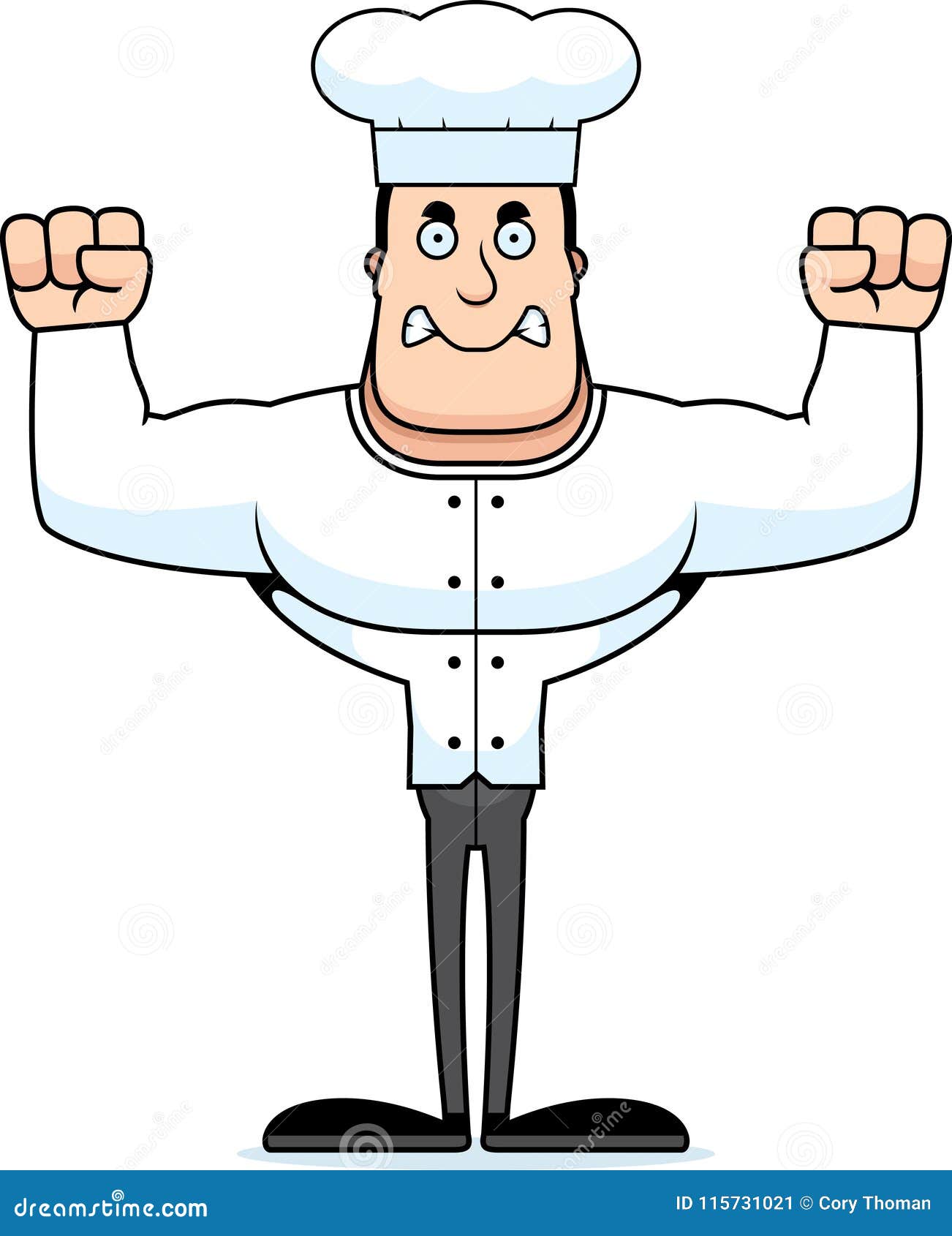 Cartoon Angry Chef stock vector. Illustration of vector - 115731021