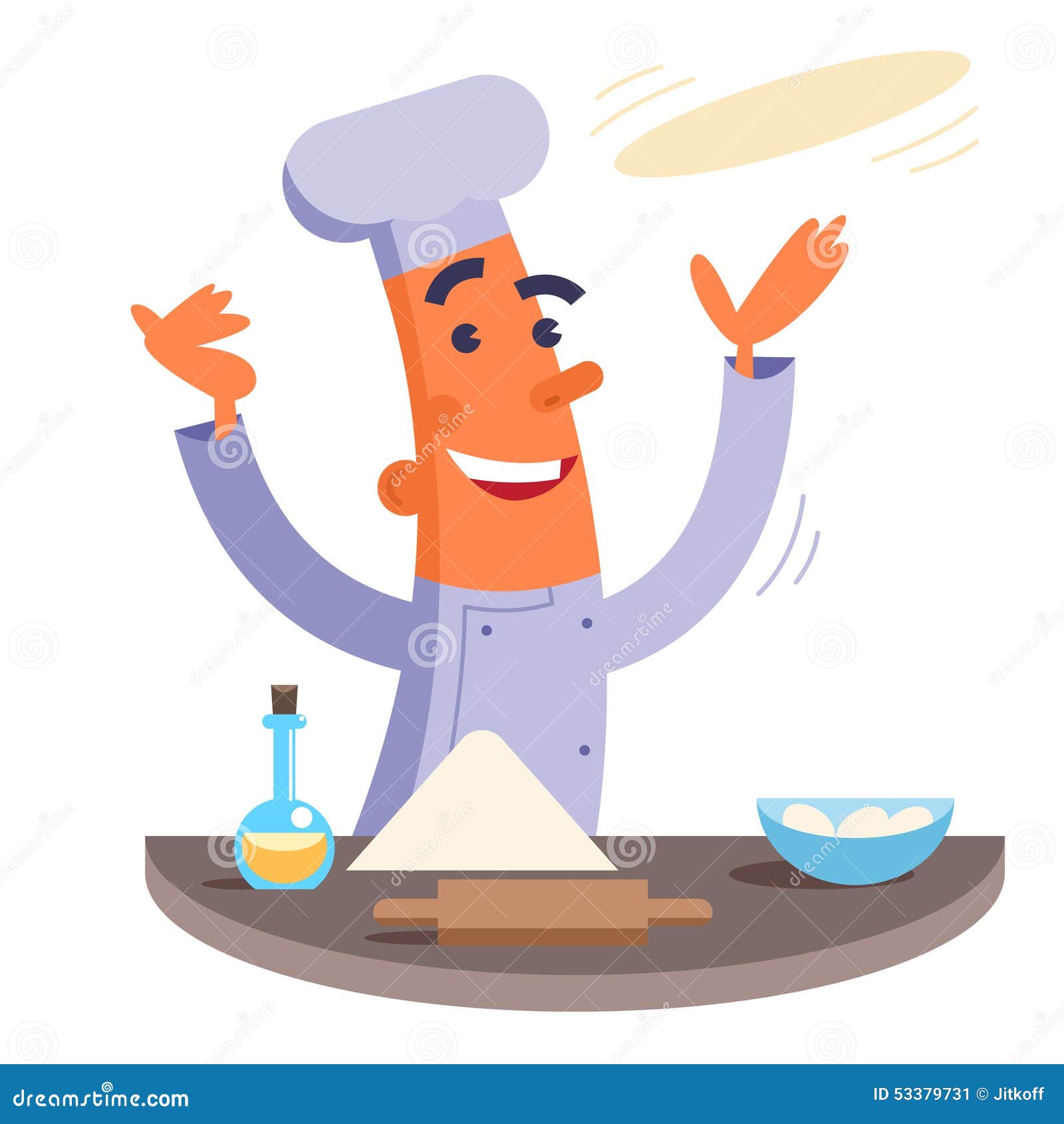 Pizza Dough Being Stretched On A Floured Surface Royalty-Free Stock ...