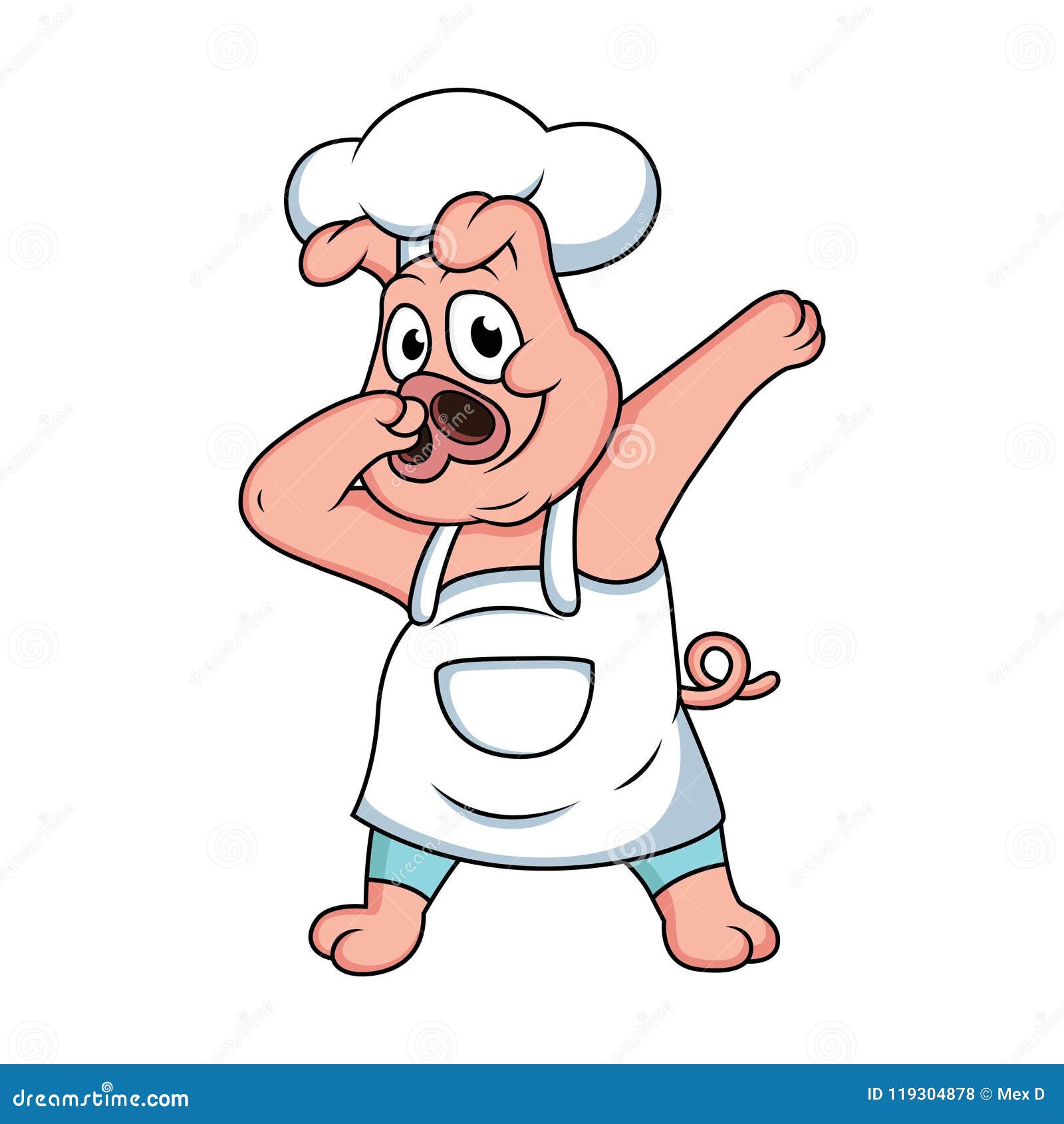 Cartoon Chef Pig is Doing Dubbing Stock Vector - Illustration of sweet ...