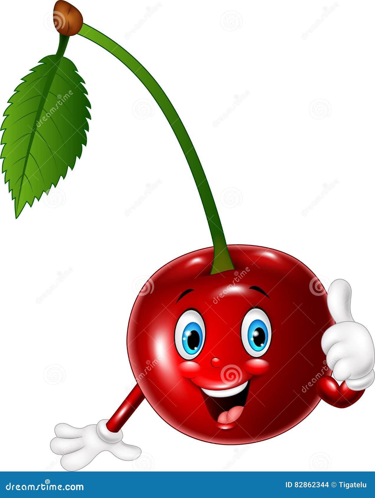 Cartoon Cherry Vector.Cartoon Fruit Vector | CartoonDealer.com #110748223
