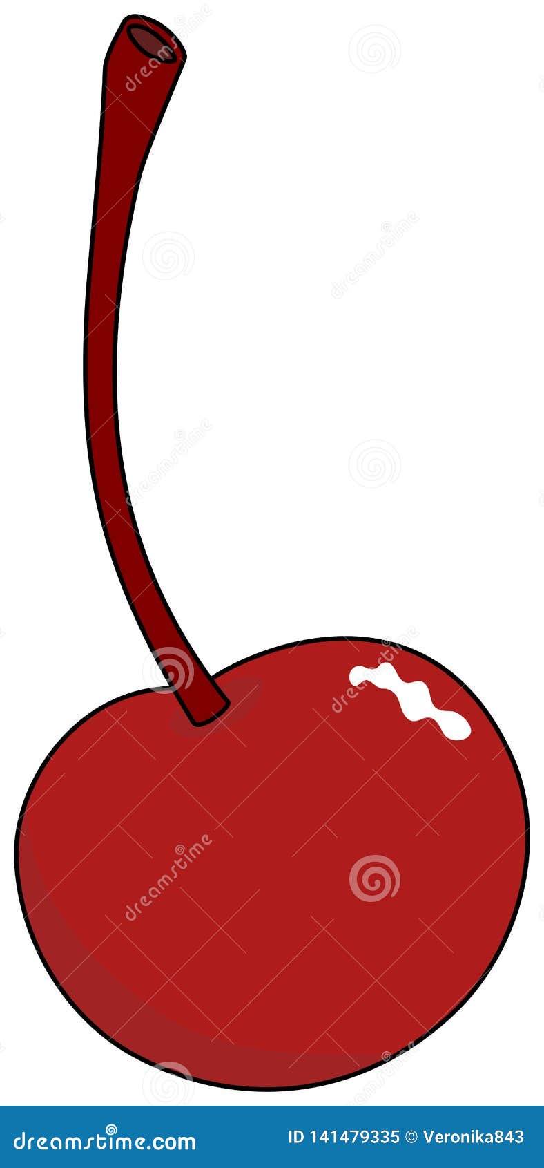 Cartoon cherry icon stock vector. Illustration of graphic - 141479335