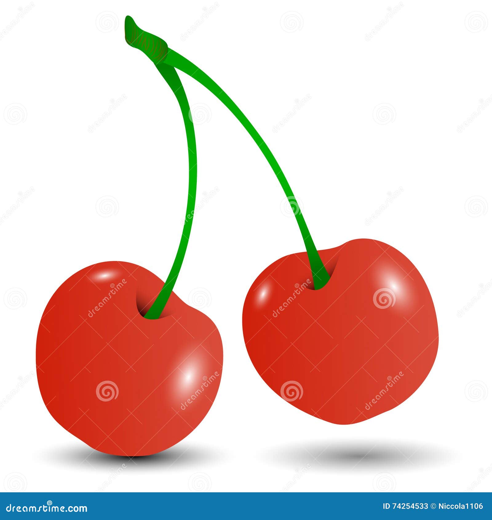 Cartoon Cherry stock vector. Illustration of dieting - 74254533