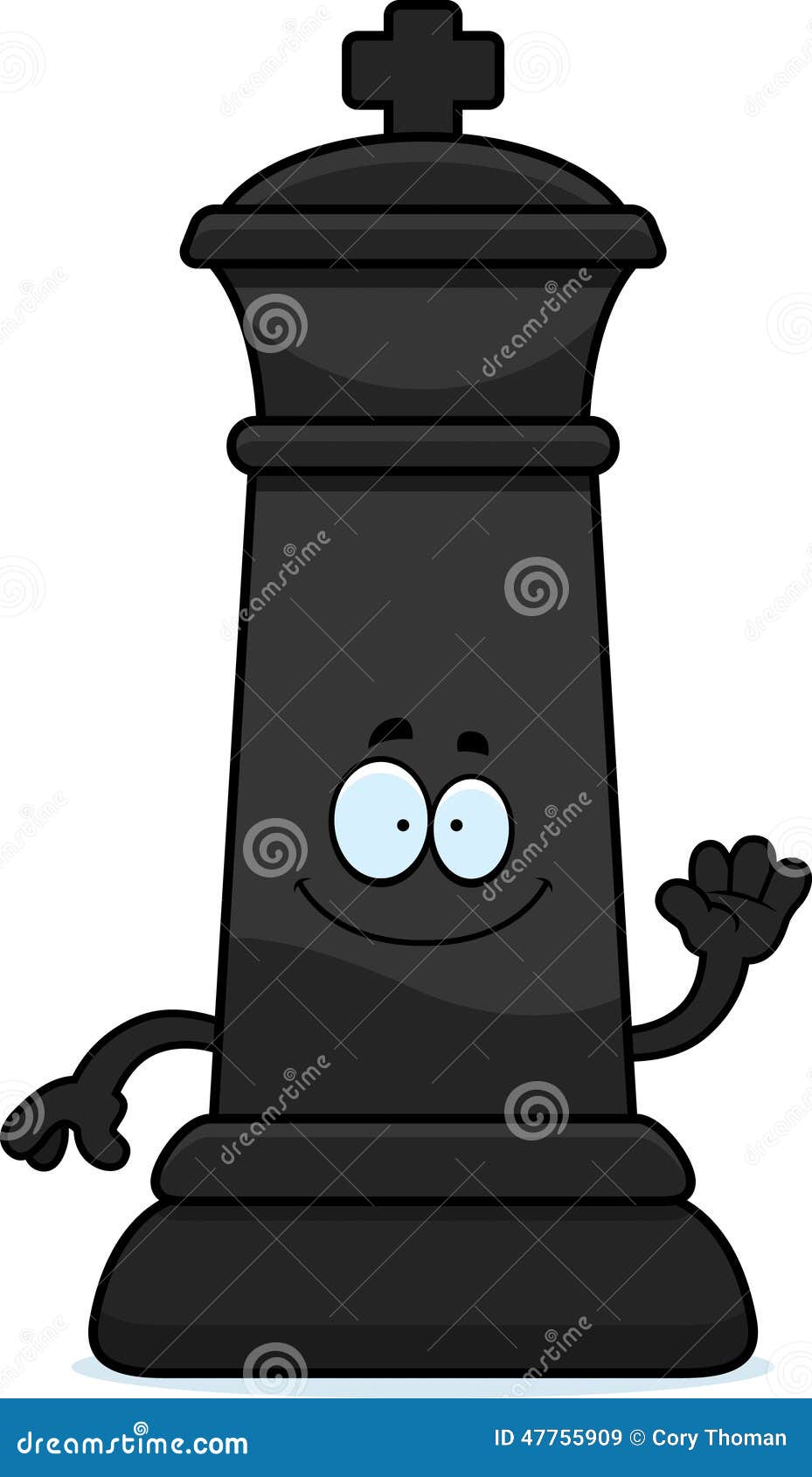 Cartoon Chess King Waving stock vector. Illustration of king - 47755909
