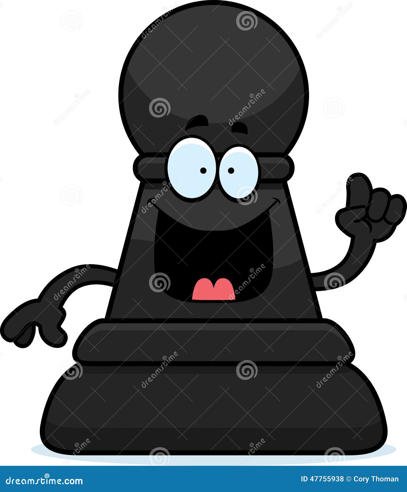 Cartoon Chess Pawn Idea stock vector. Illustration of pieces - 47755938