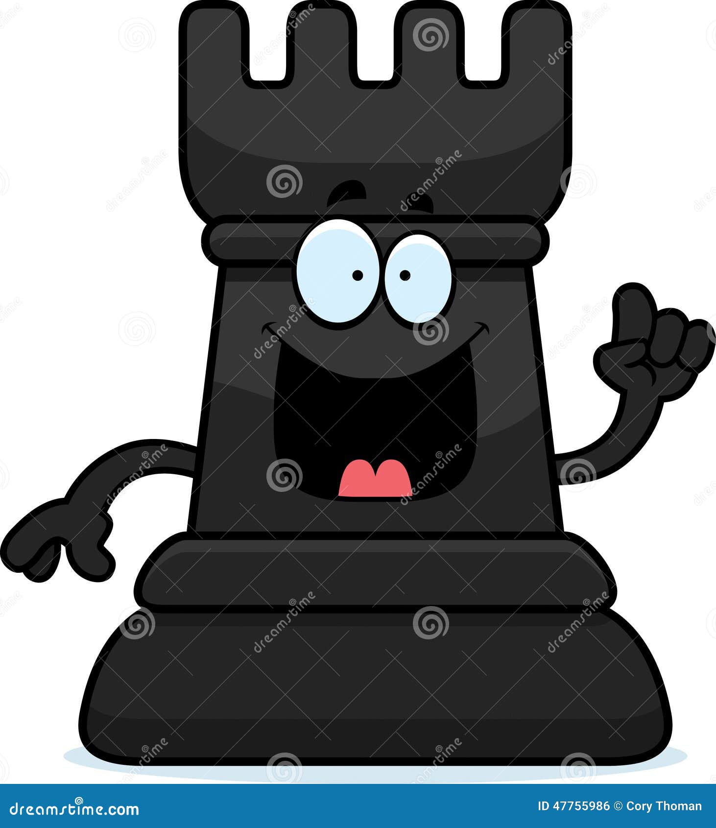 Cartoon Chess Rook Idea stock vector. Illustration of smiling - 47755986
