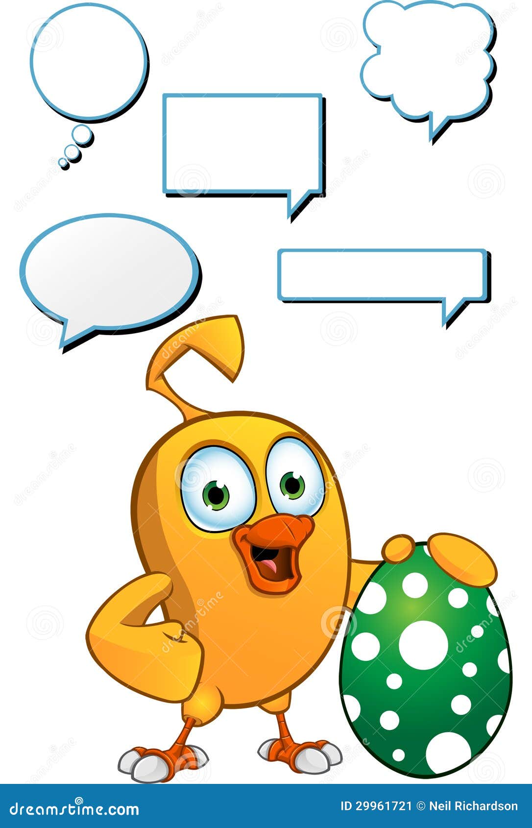 Cartoon Chick Character stock vector. Illustration of easter - 29961721