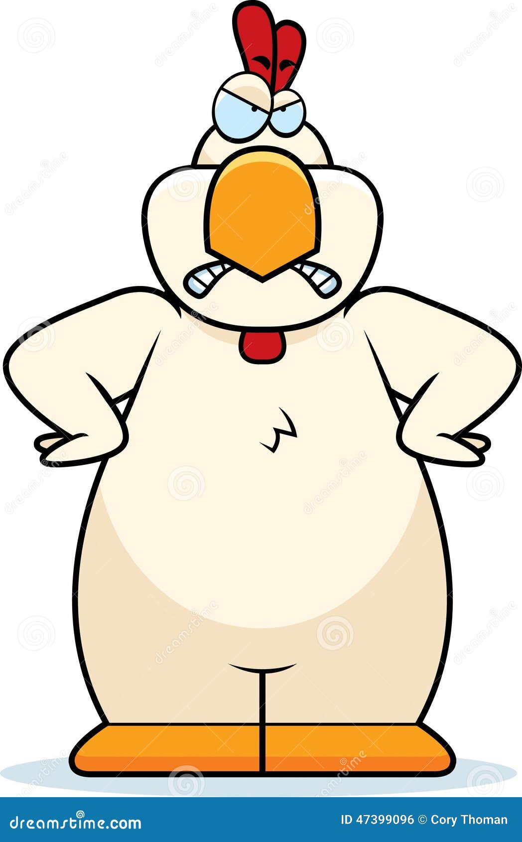 Cartoon Chicken Angry stock vector. Illustration of vector - 47399096