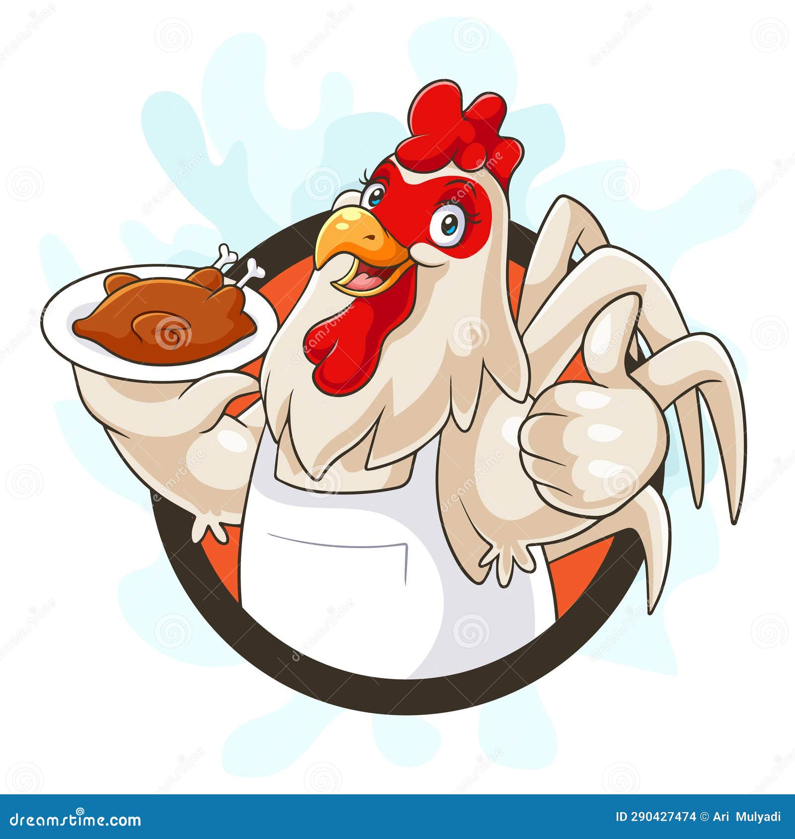 The Egg Chef Is Carrying A Plate Of Fried Egg Dishes On A Brown ...