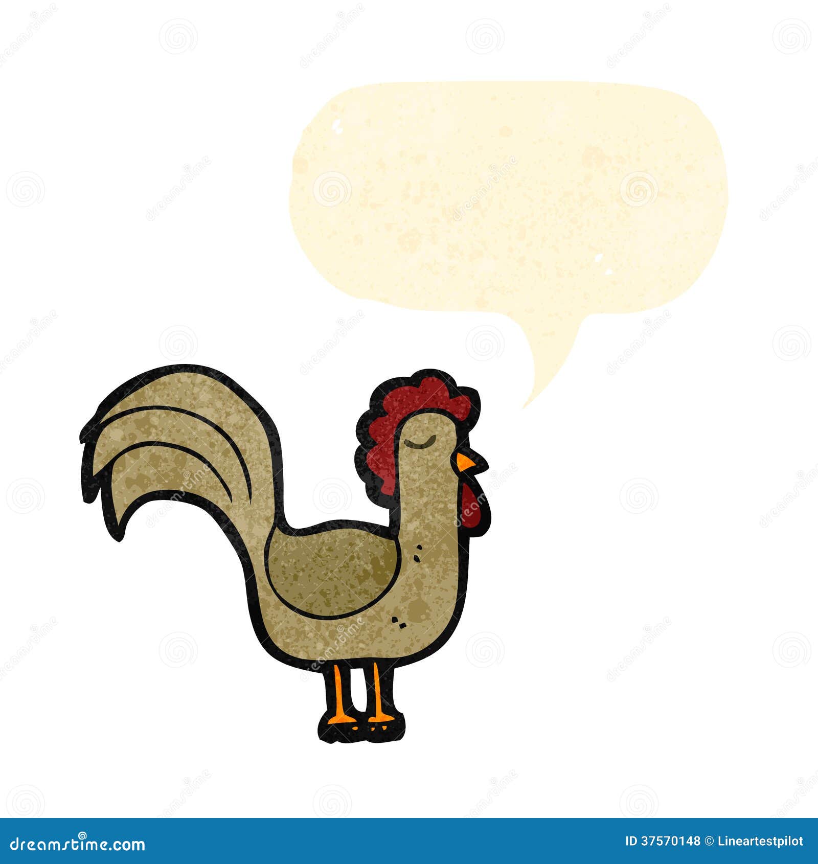 Cartoon chicken clucking stock vector. Illustration of drawn - 37570148