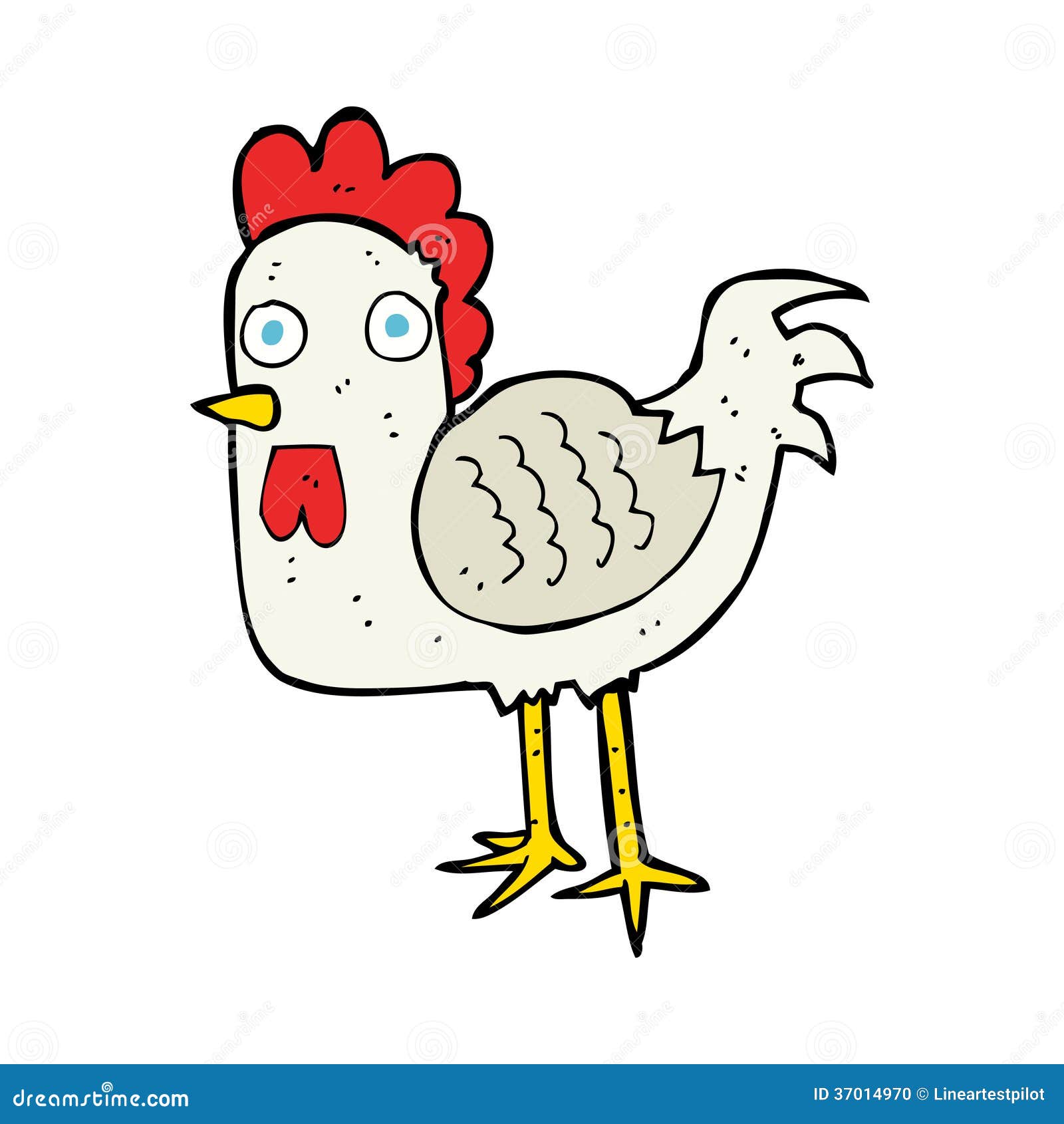 Cartoon chicken stock vector. Illustration of cockerel - 37014970