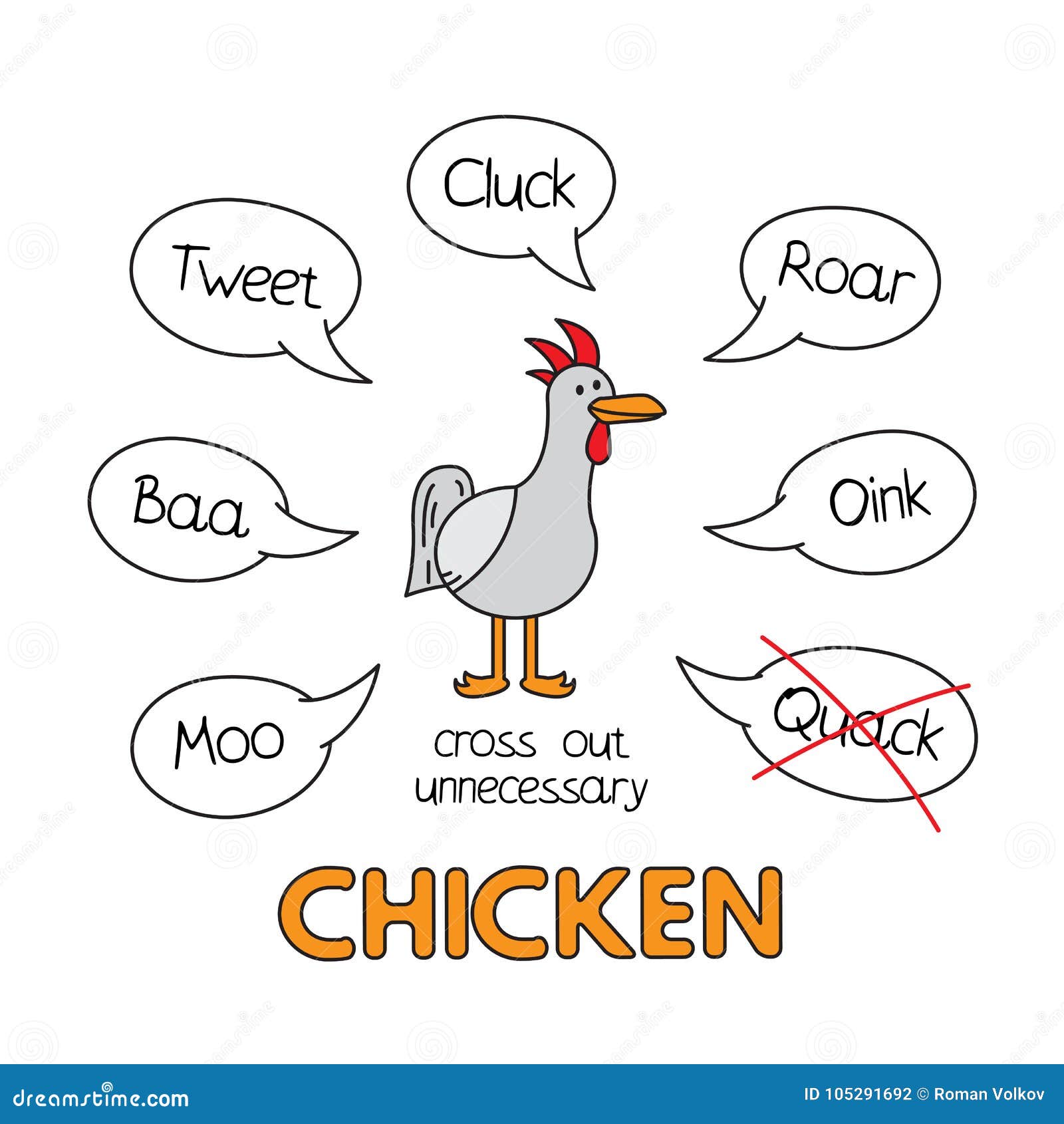 Cartoon Chicken Kids Learning Game Stock Vector - Illustration of ...