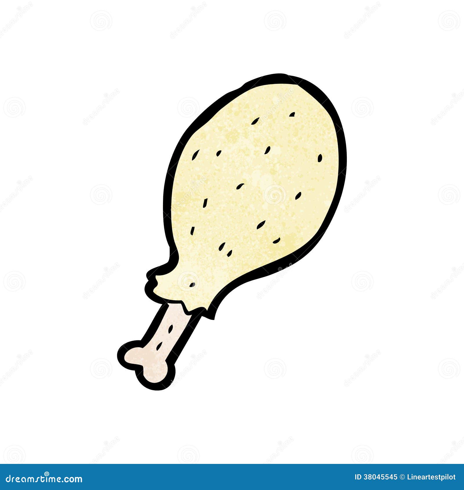 Cartoon chicken leg stock vector. Illustration of chicken - 38045545