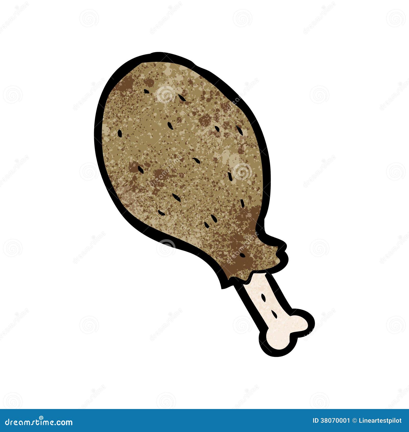 Cartoon chicken leg stock vector. Illustration of silly - 38070001