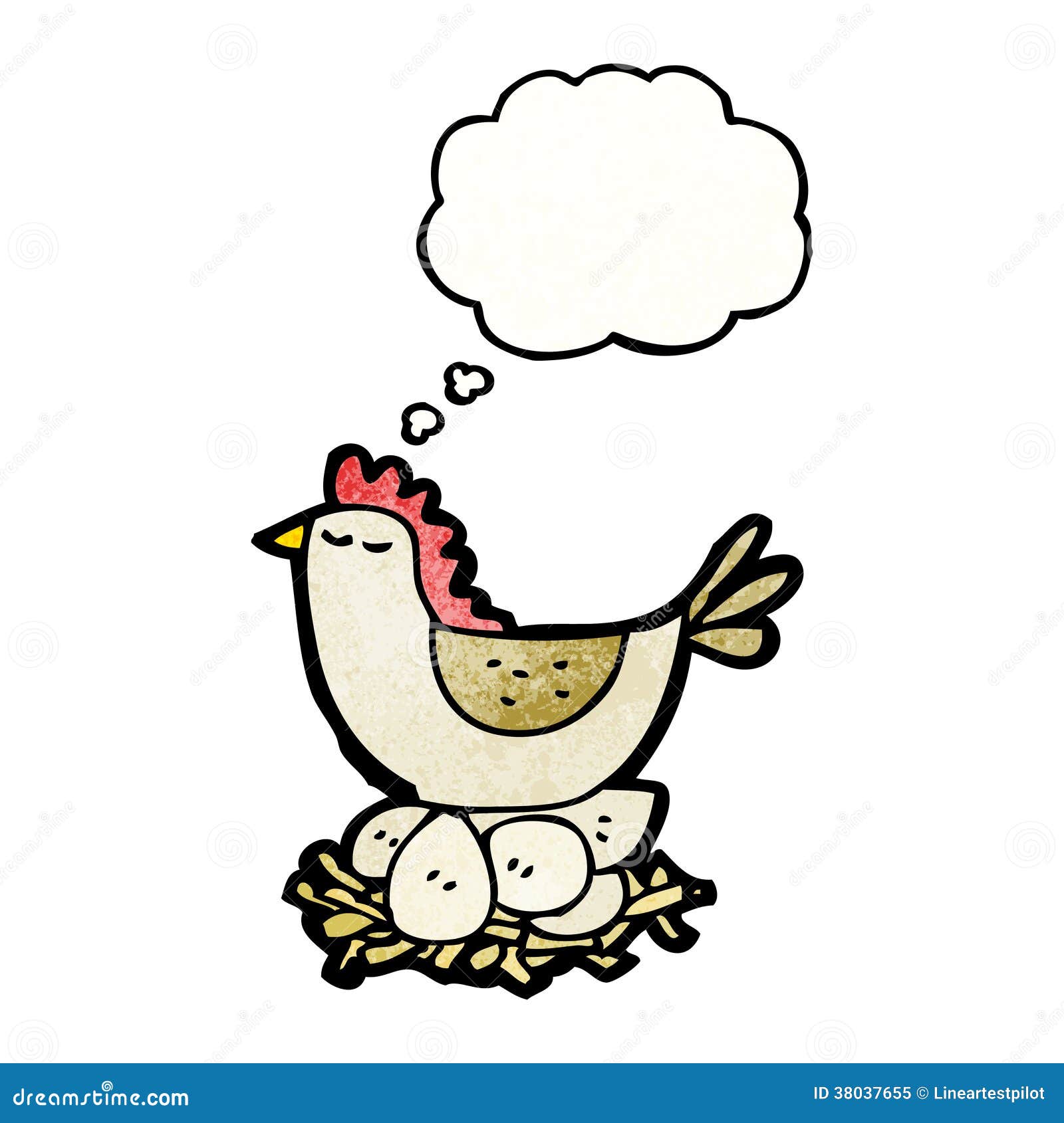 Cartoon Chicken On Nest | CartoonDealer.com #38037655