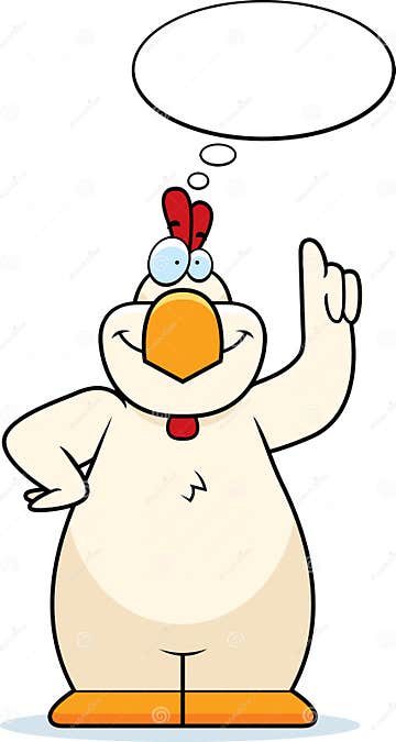 Cartoon Chicken Thinking stock vector. Illustration of graphic - 47399147