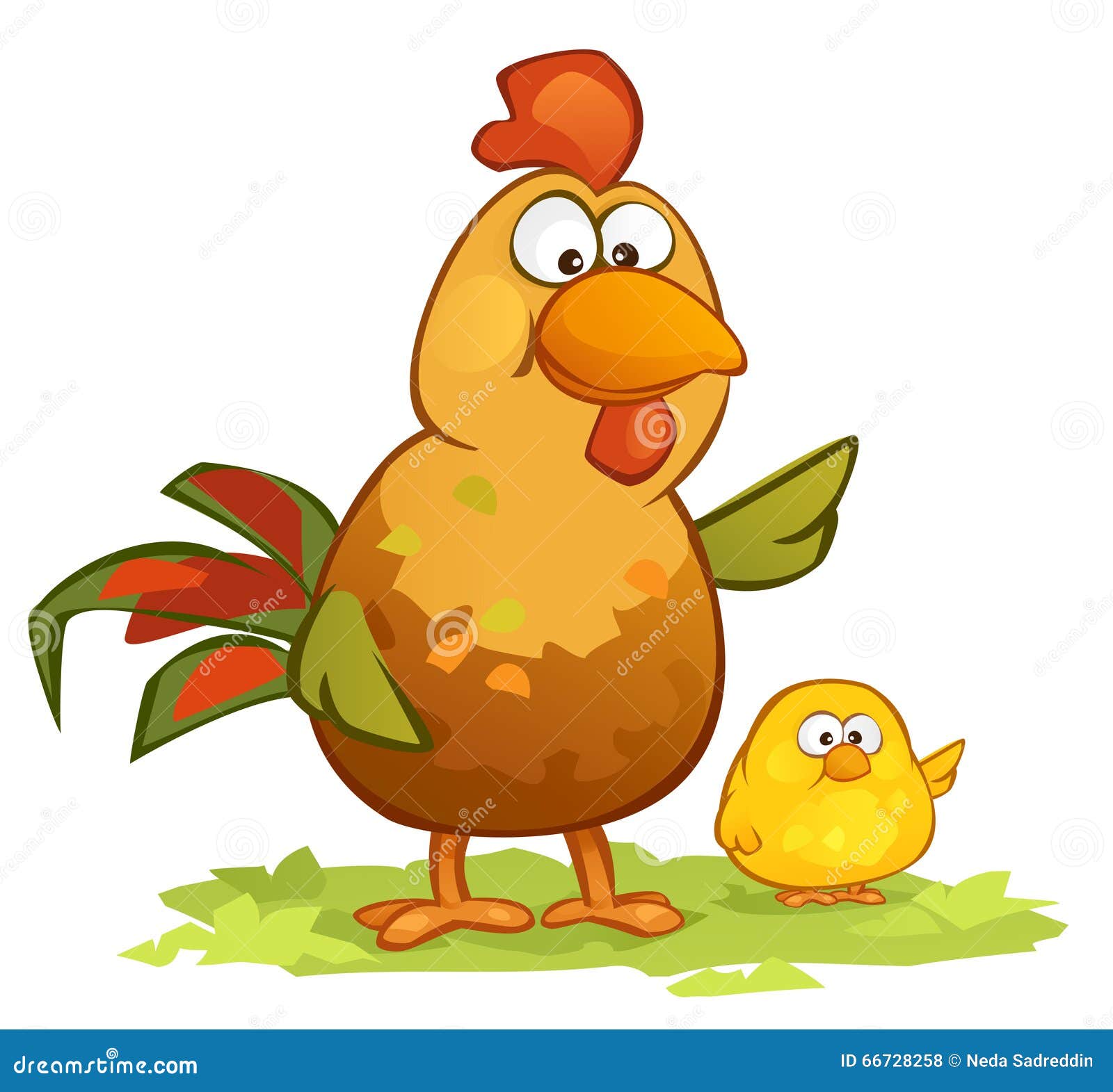 Cartoon Chickens stock vector. Illustration of bird, poultry - 66728258