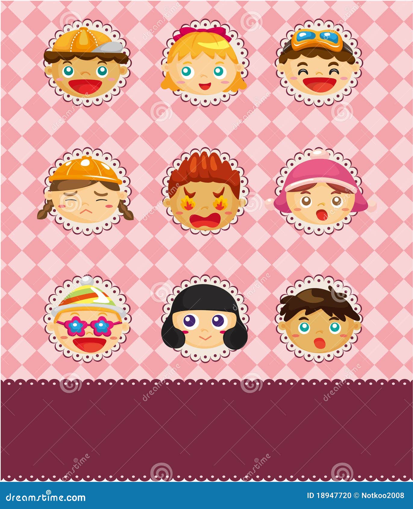 Cartoon child card stock vector. Illustration of card - 18947720