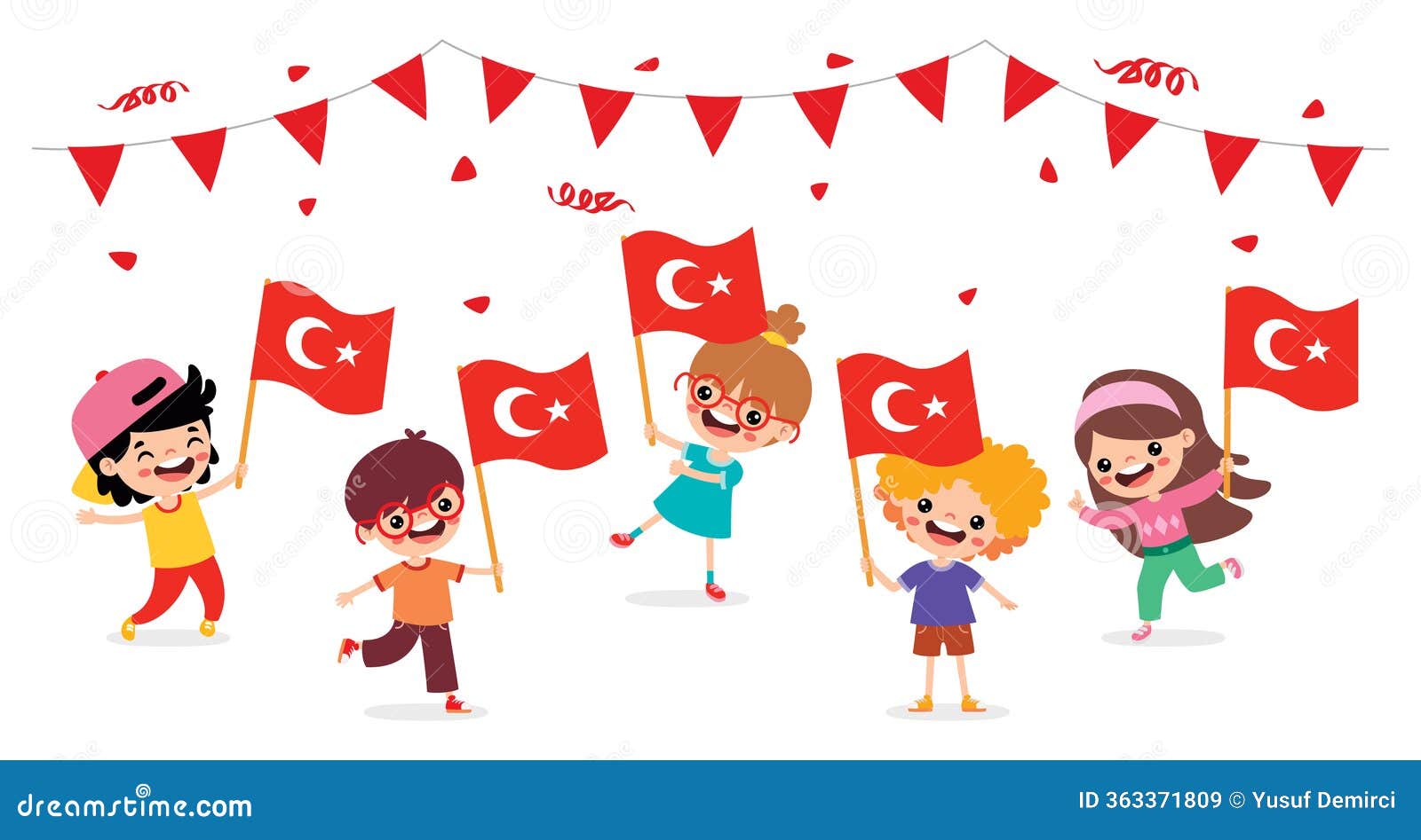 Kids Flag Football Clip Art