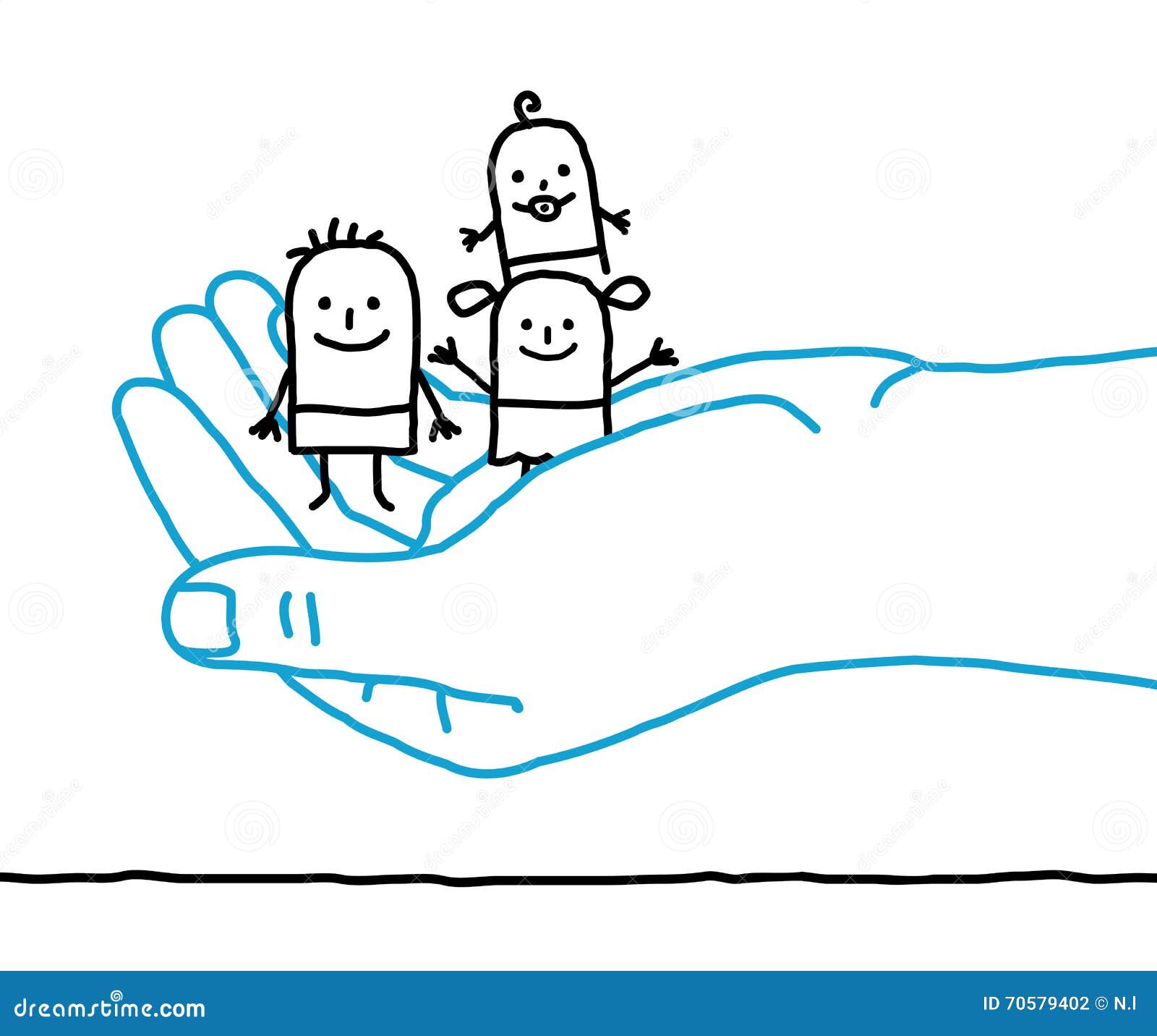 Cartoon Children - Protection Stock Vector - Illustration of white ...