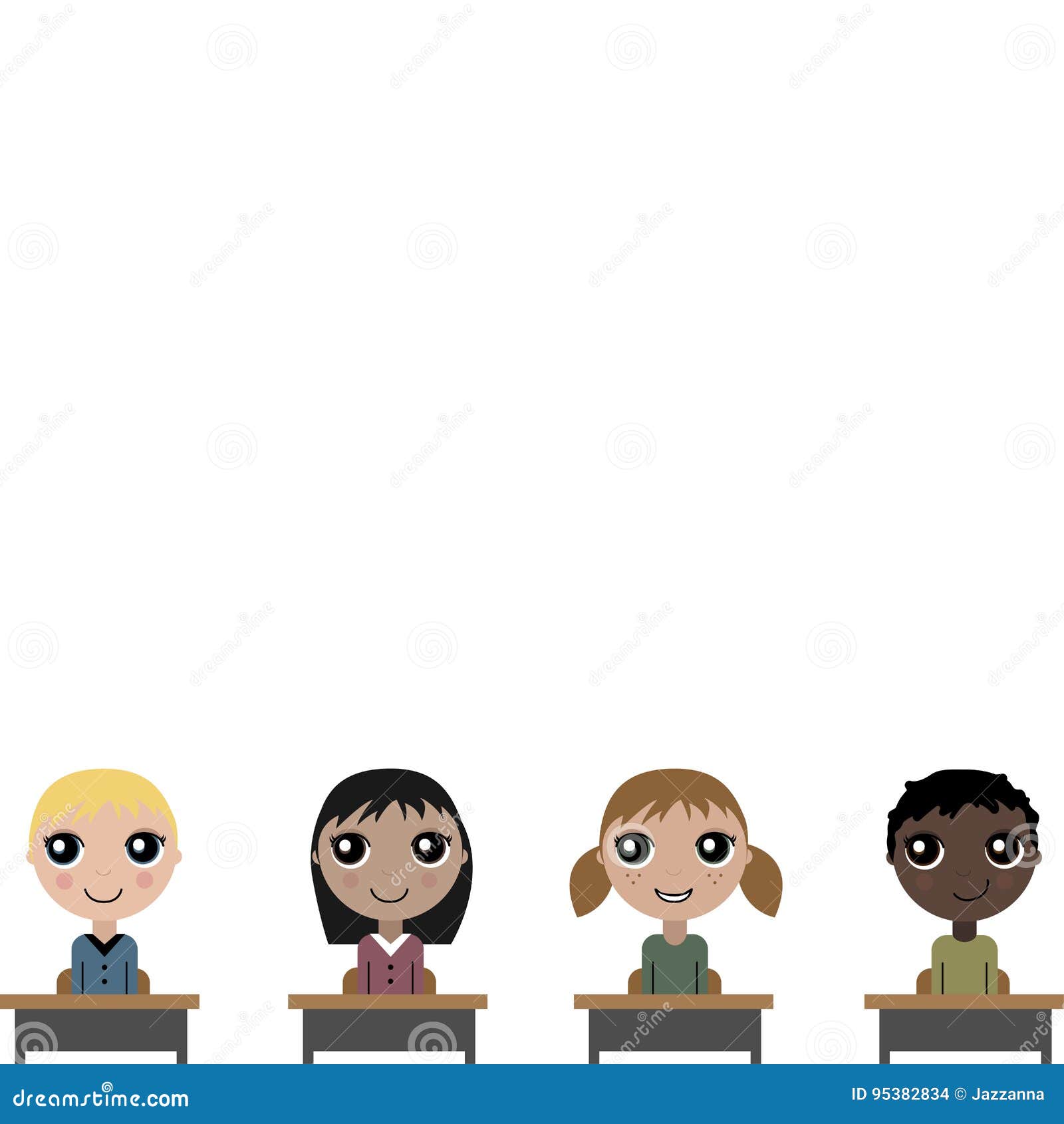 Cartoon Children in School Board Stock Vector - Illustration of kids ...