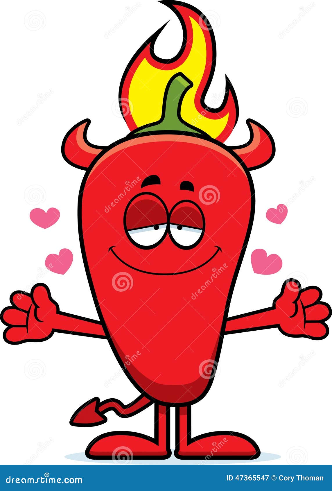 Cartoon Chili Pepper Devil Hug Stock Vector - Illustration of clip ...